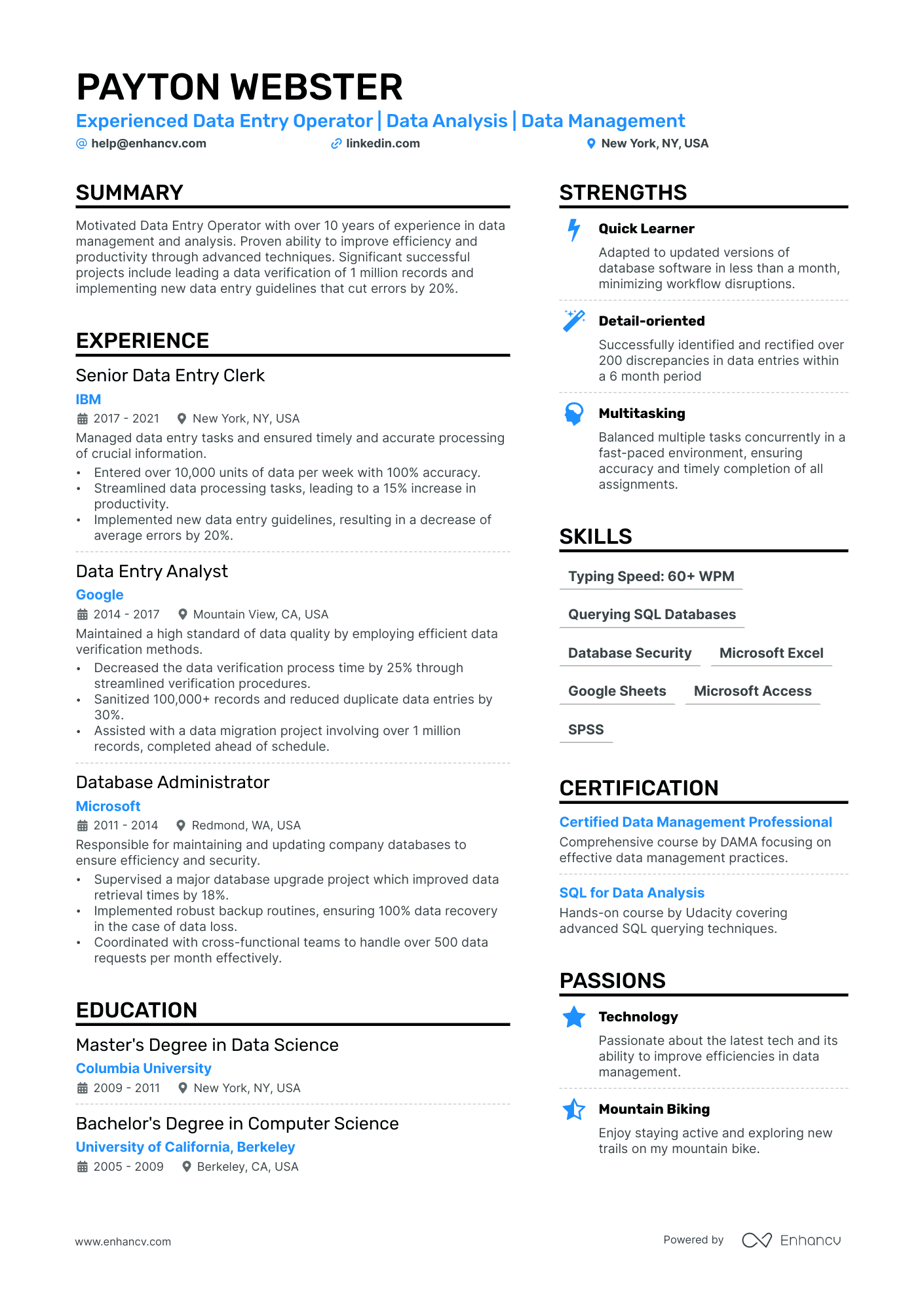 9 Data Entry Resume Examples & Guide for 2024