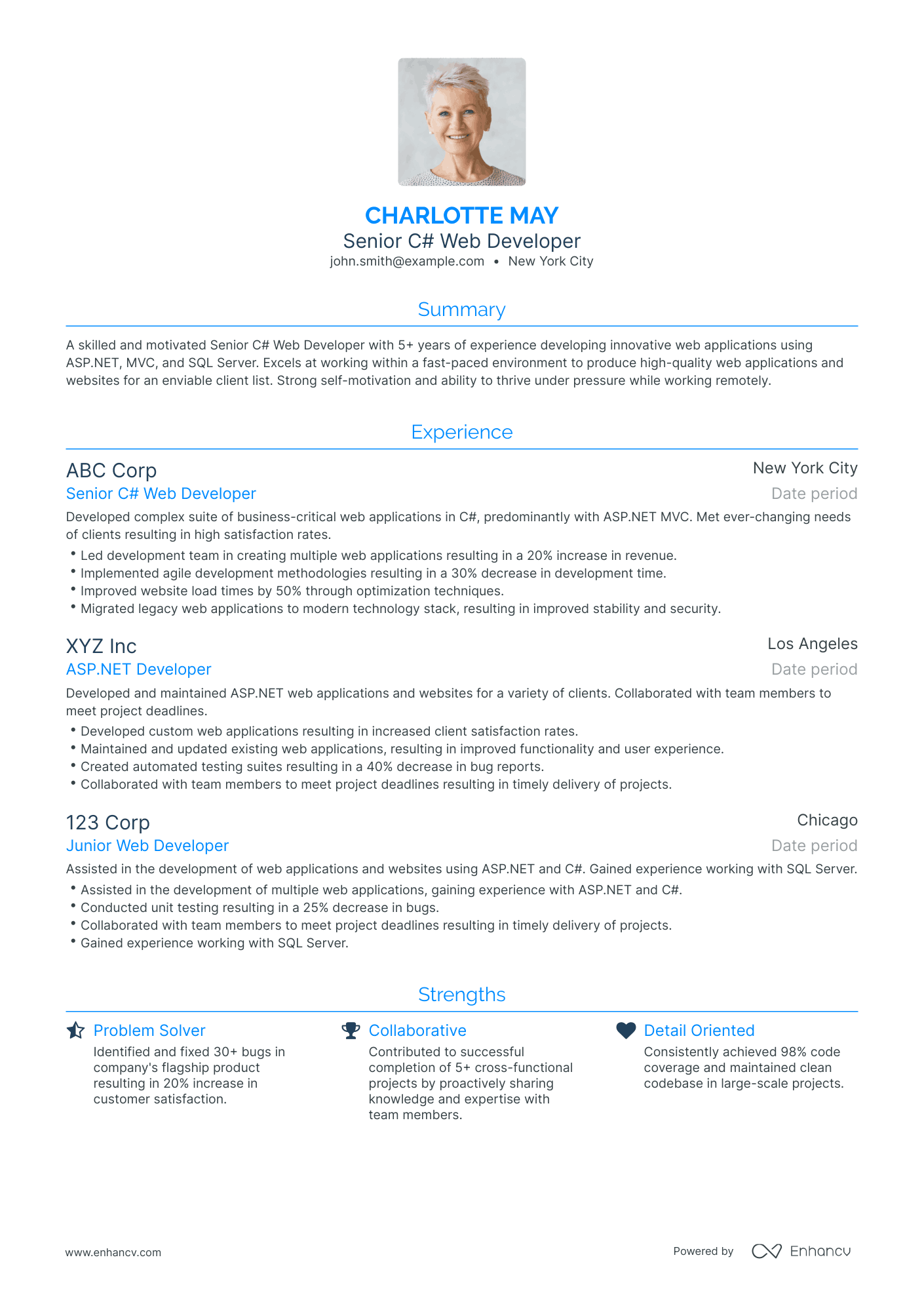 5 Asp.Net Developer Resume Examples & Guide for 2023
