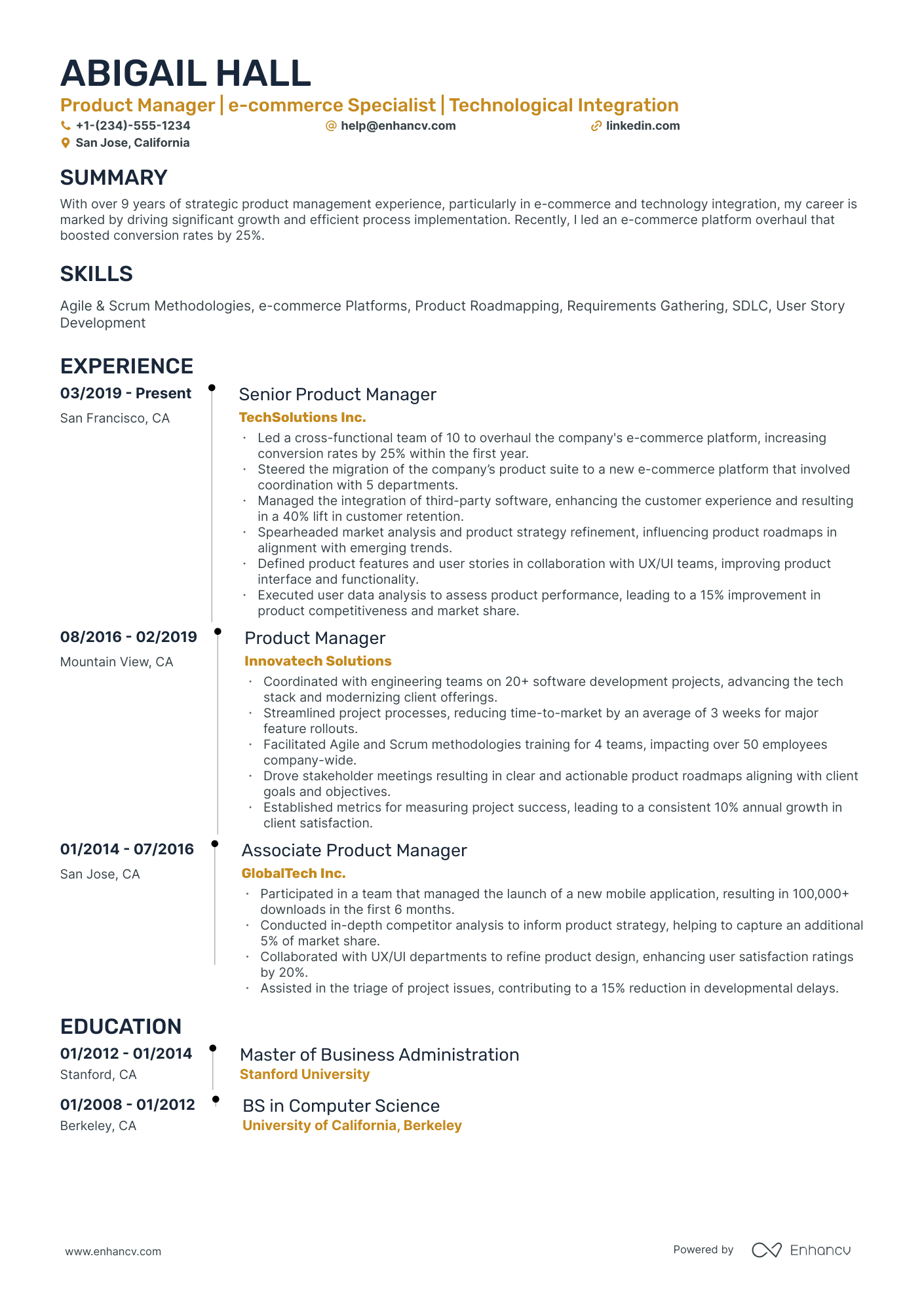 10 Ecommerce Product Manager Resume Examples & Guide for 2026
