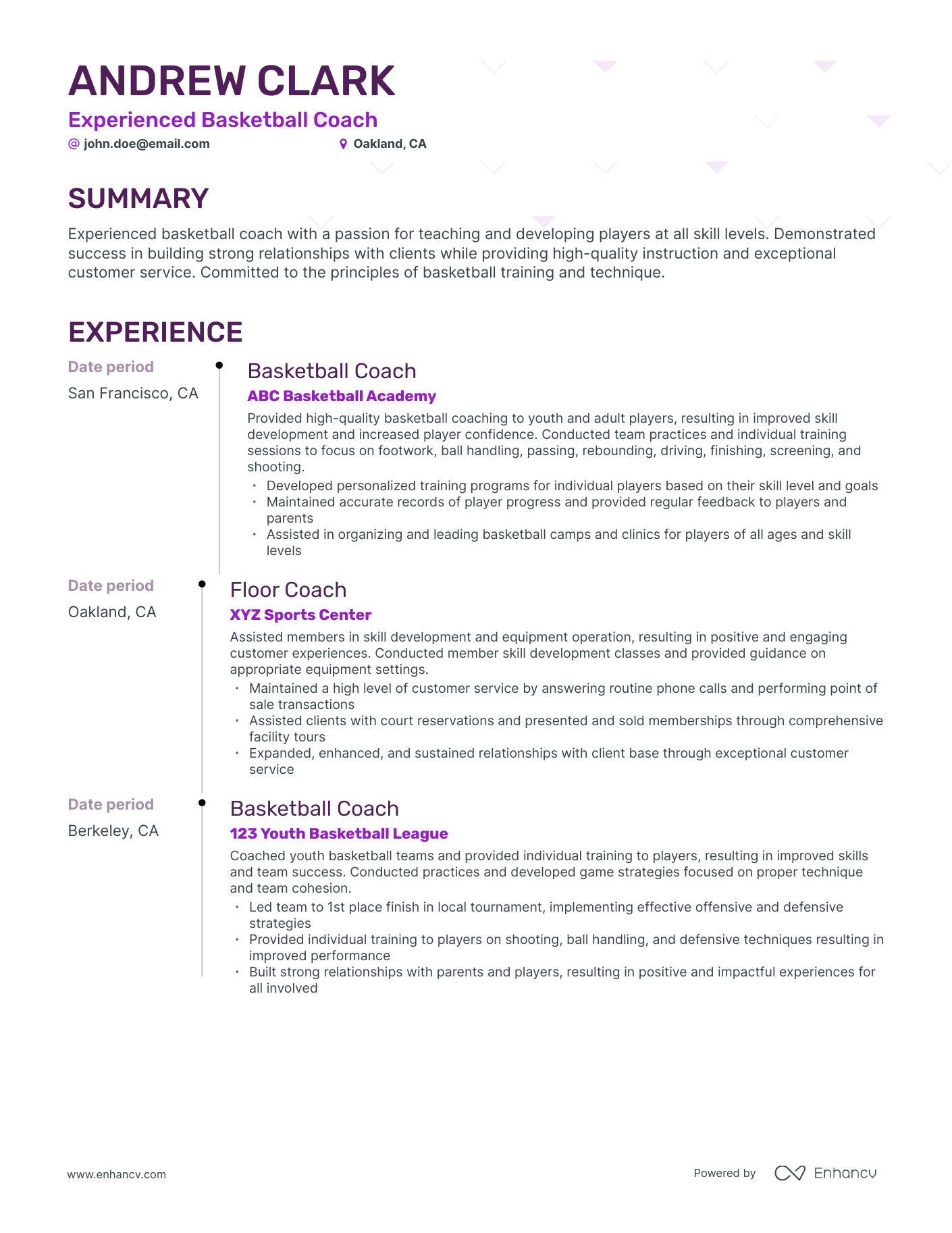5 Basketball Coach Resume Examples & Guide for 2023
