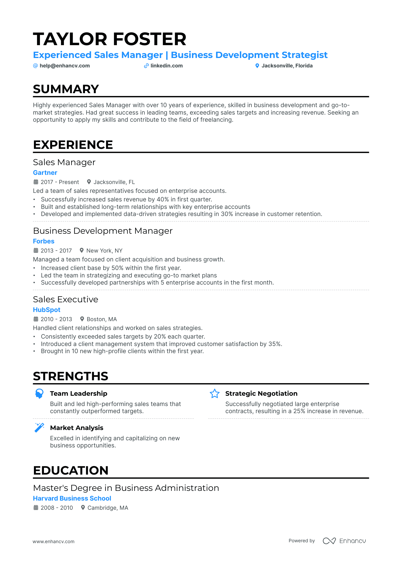 5 Head of Sales Resume Examples & Guide for 2024