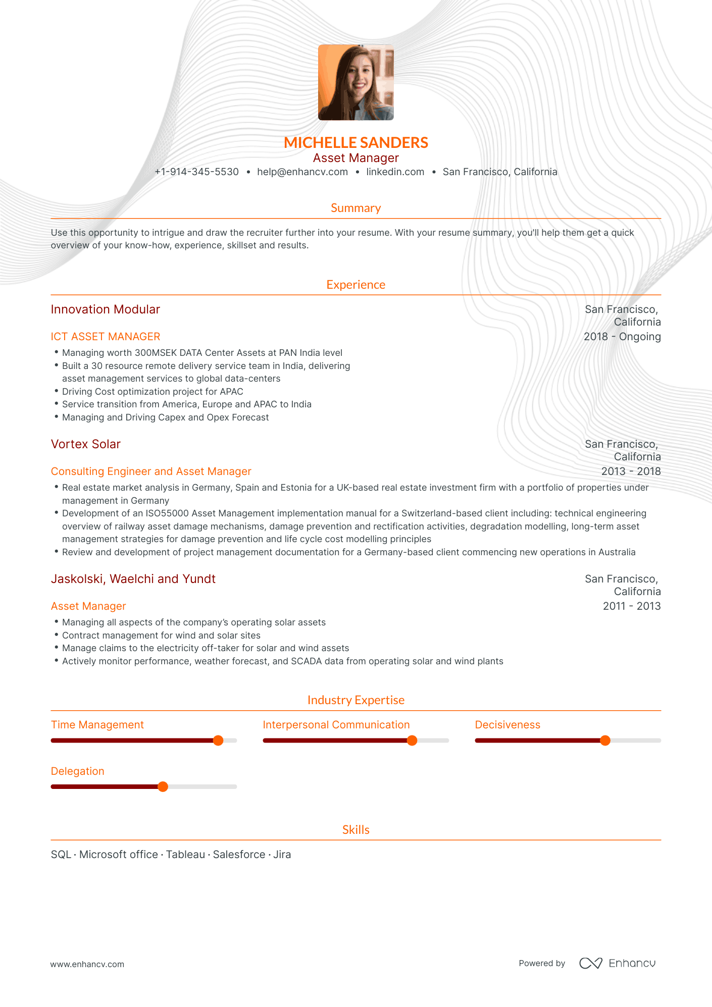 Asset Manager Resume Examples & Guide for 2023 (Layout, Skills ...