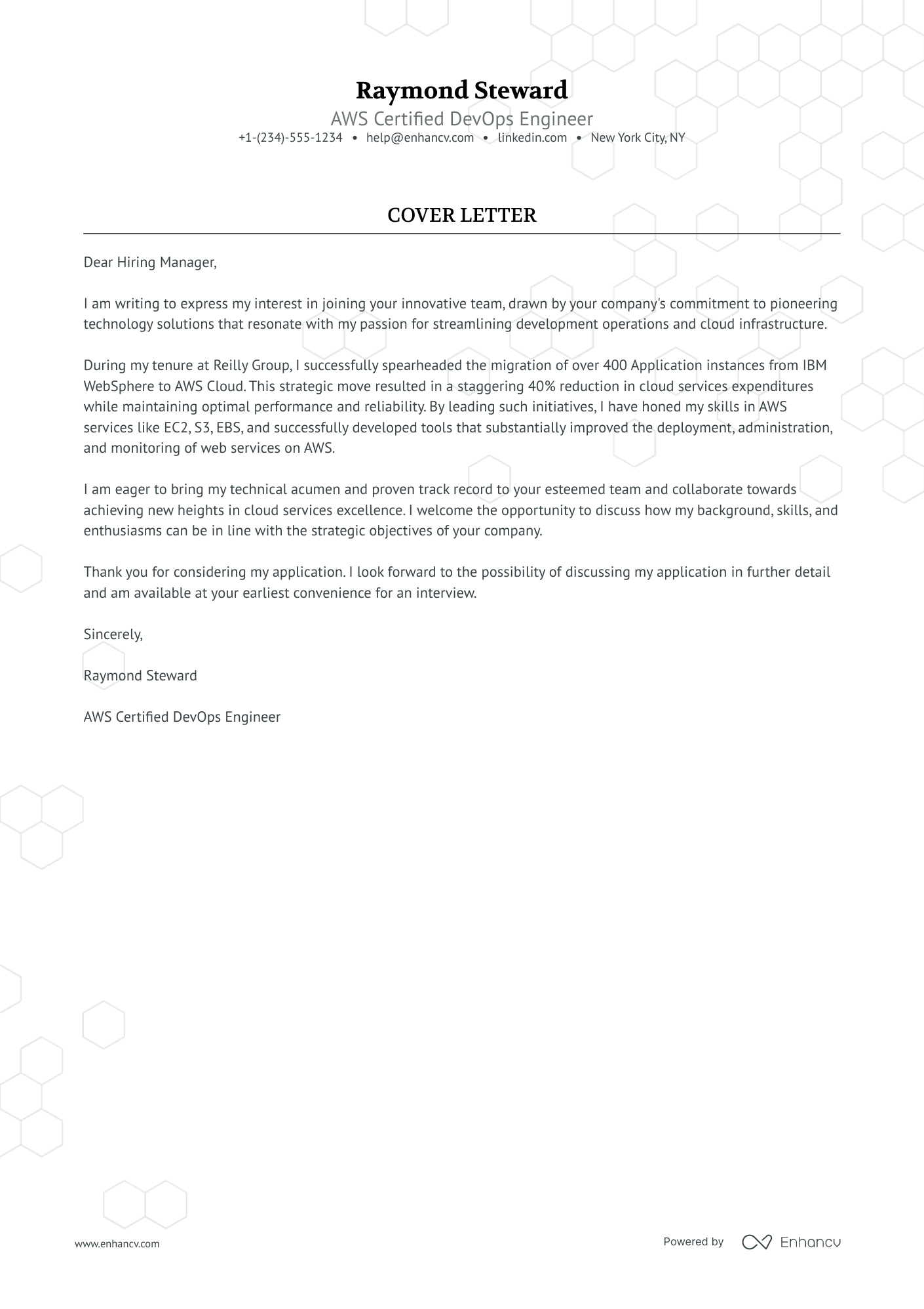 6 Professional Devops Engineer Cover Letter Examples and Template for ...
