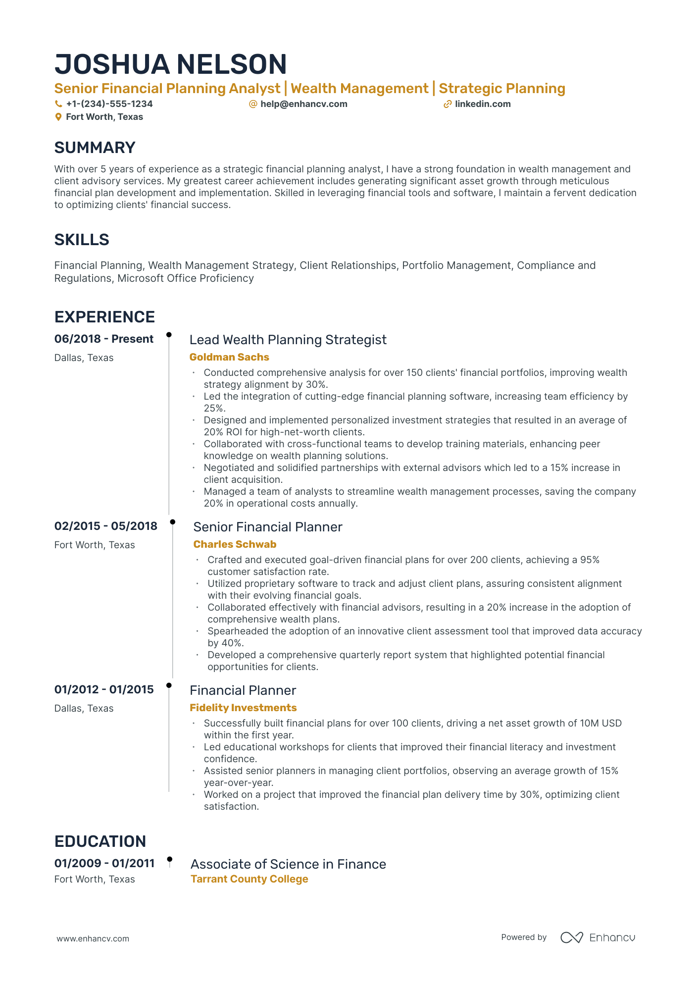 10 Financial Planning Analyst Resume Examples & Guide for 2025