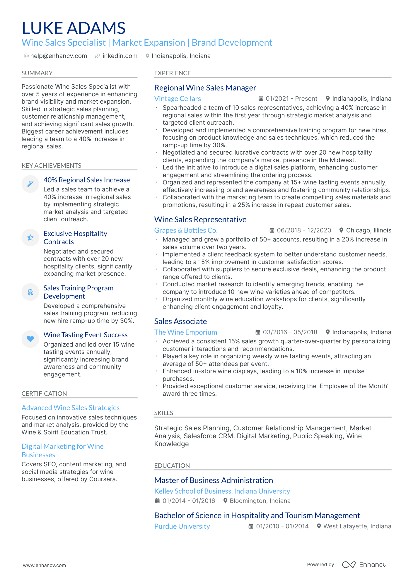 10 Wine Sale Resume Examples & Guide for 2026