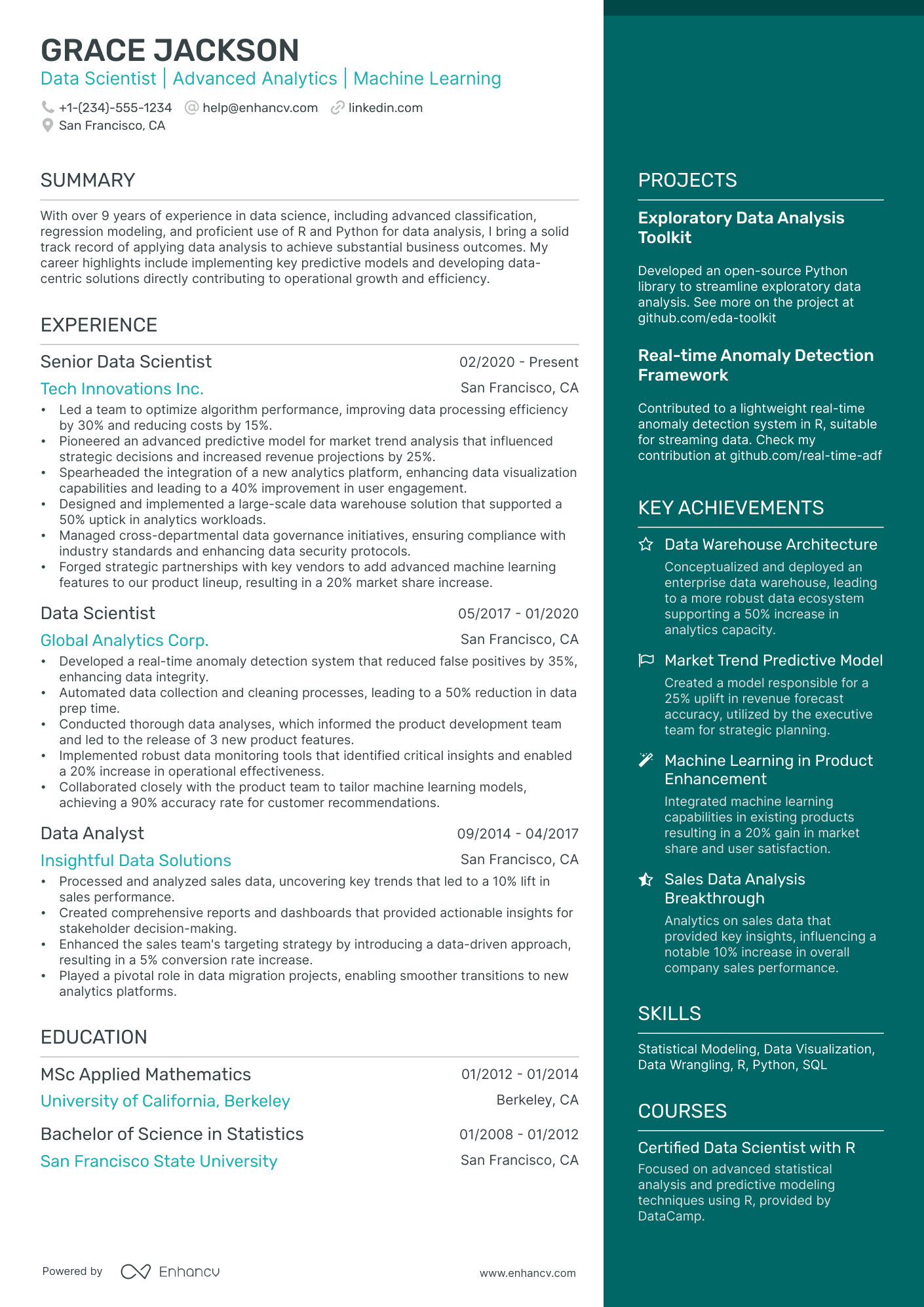 10 Python Data Scientist Resume Examples & Guide for 2025