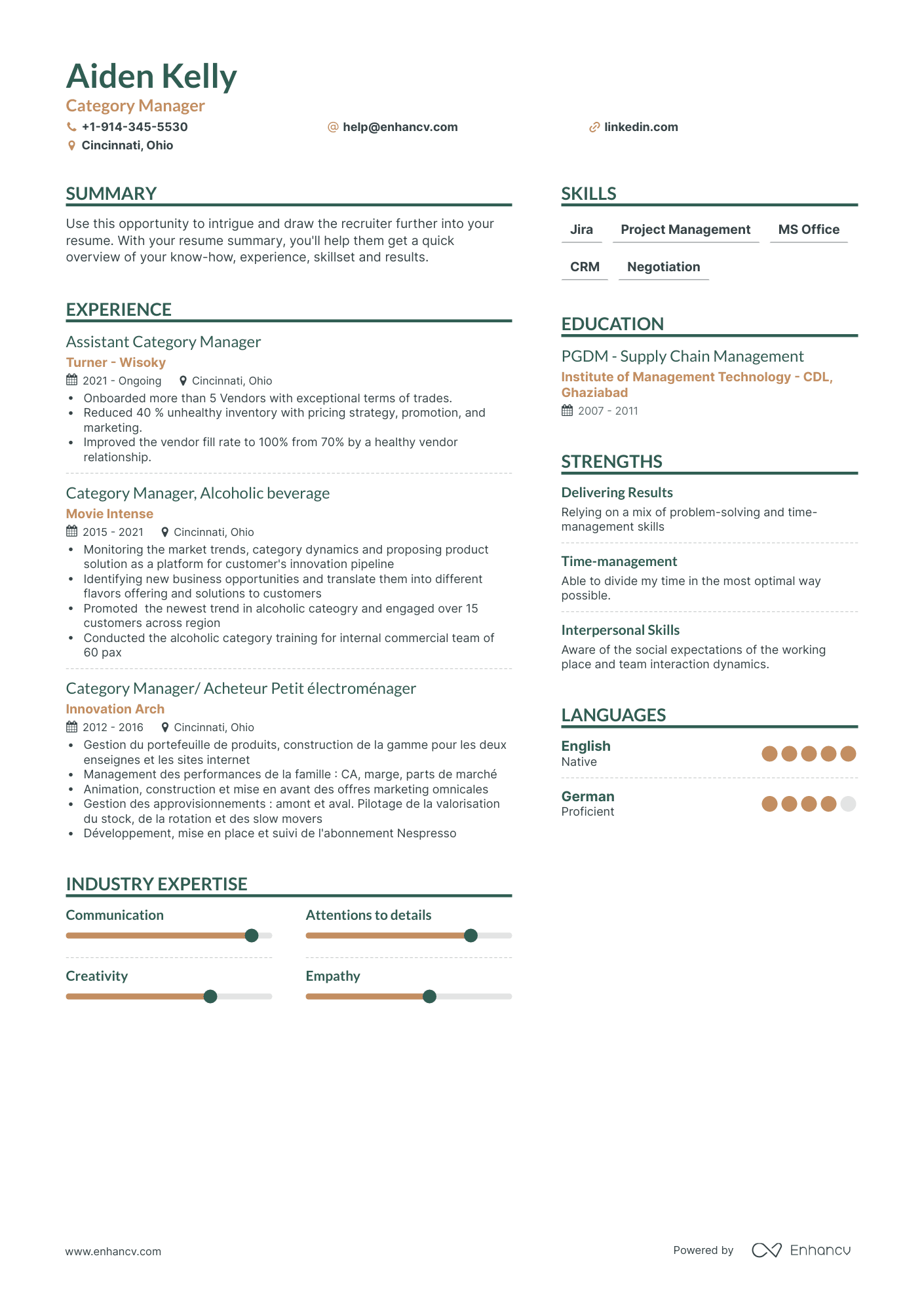 Category Manager Resume Examples & Guide for 2023 (Layout, Skills ...