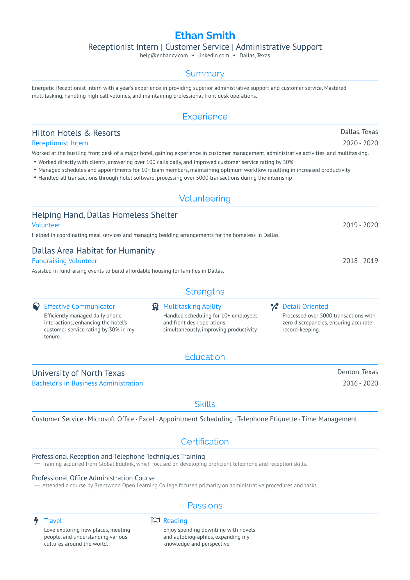9 Front Desk Receptionist Resume Examples & Guide For 2024
