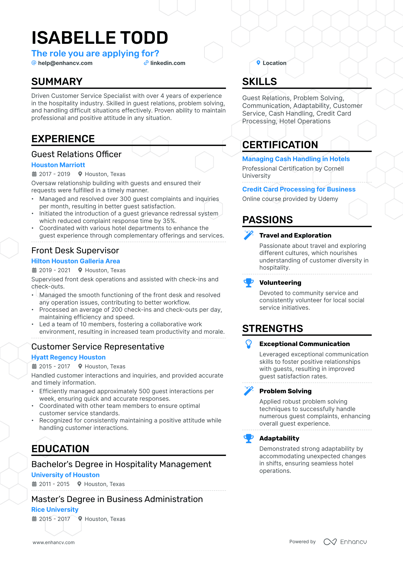 10 Front Desk Agent Resume Examples & Guide for 2025