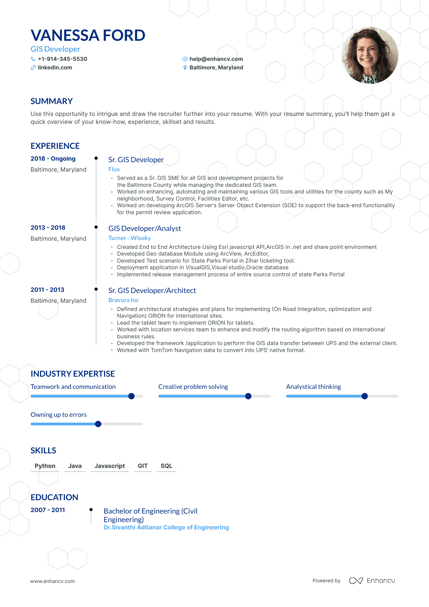 GIS Developer Resume Examples & Guide for 2023 (Layout, Skills ...