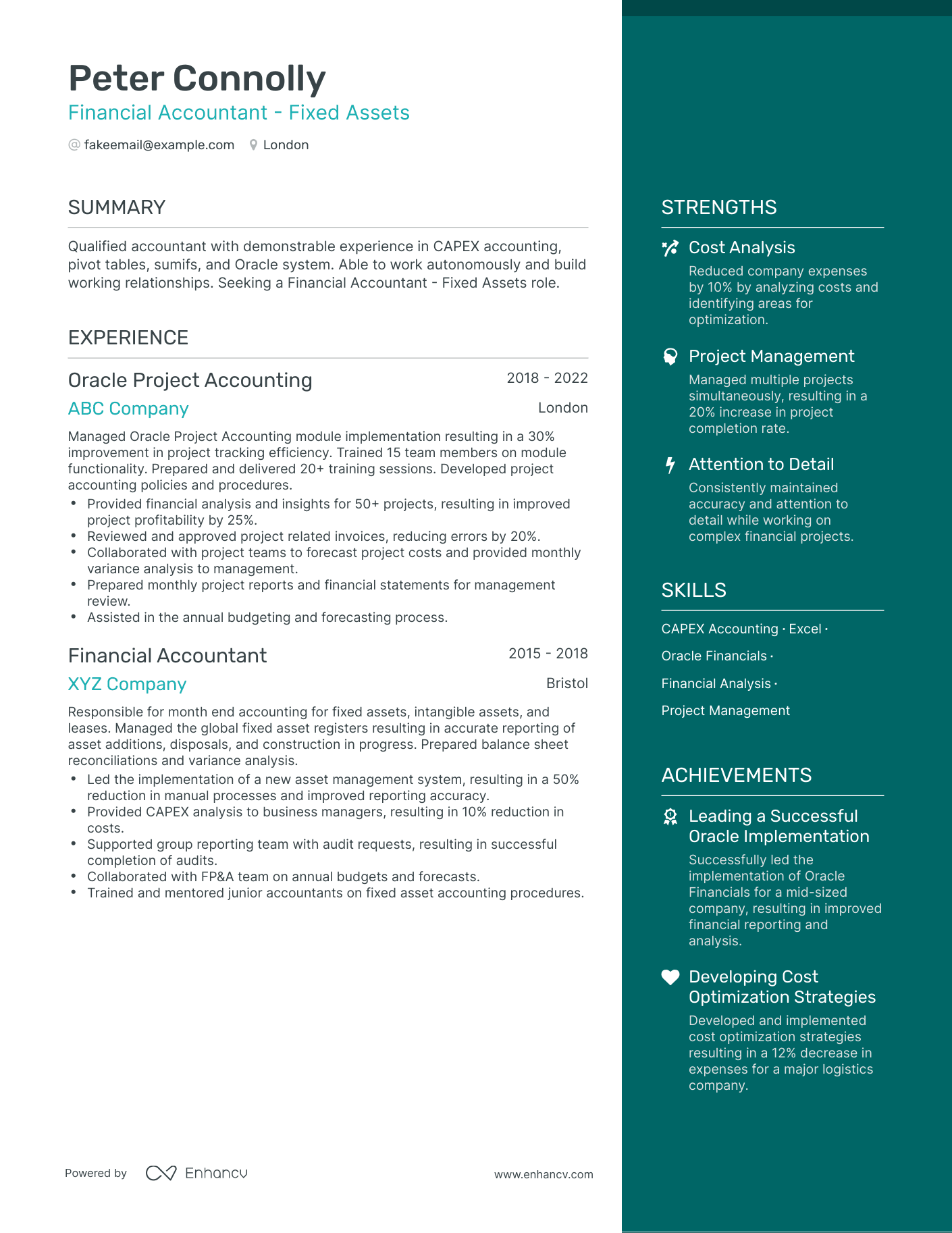 5 Oracle Project Accounting Resume Examples & Guide for 2024