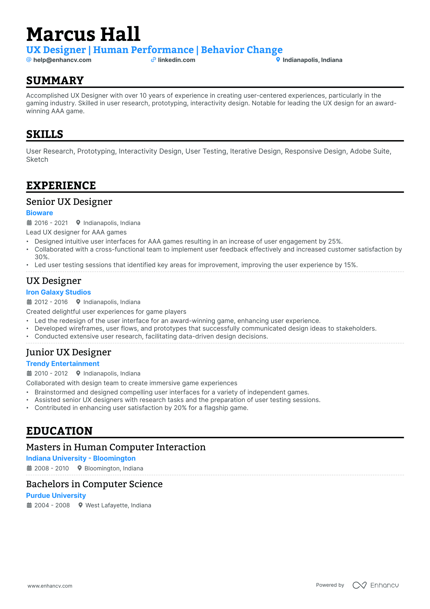 10 Senior UX Designer Resume Examples, Templates & Guide for 2026