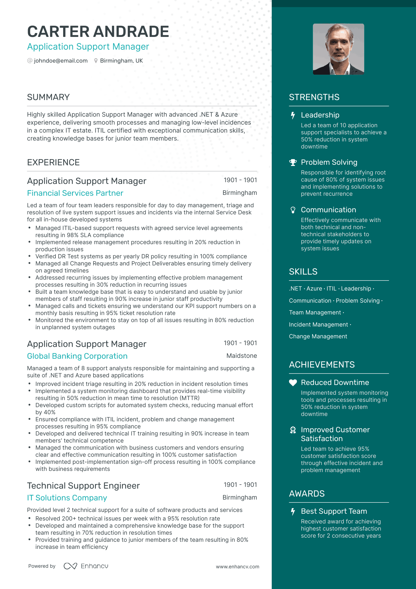 5 Application Support Manager Resume Examples & Guide for 2023