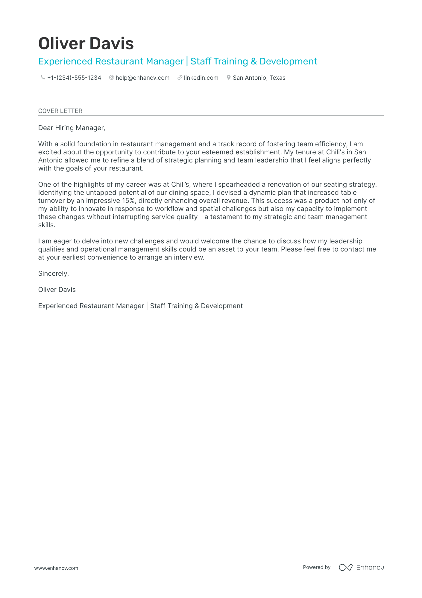 3 Professional Hostess Cover Letter Examples and Template for 2025 ...