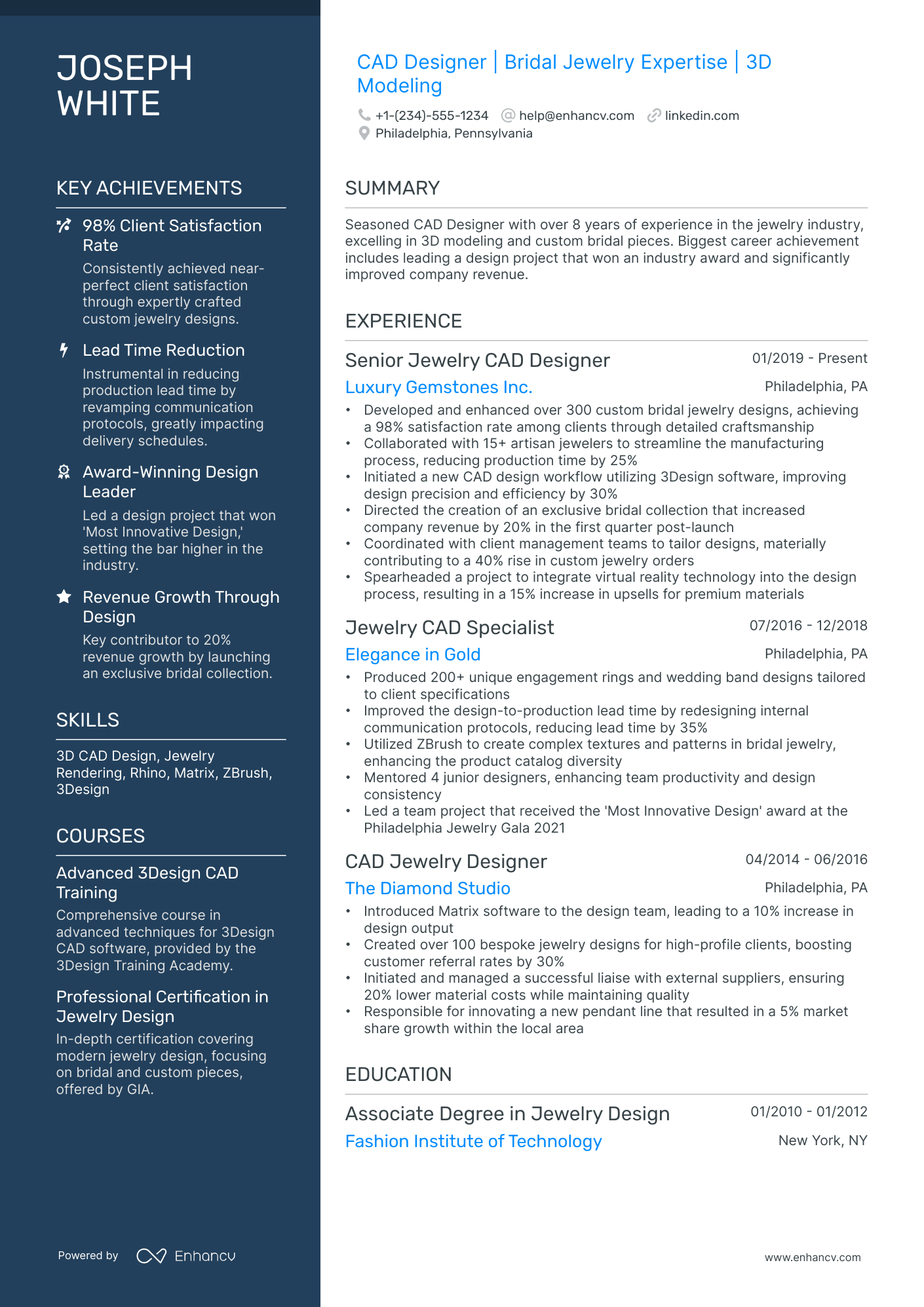 10 CAD Designer Resume Examples & Guide for 2025