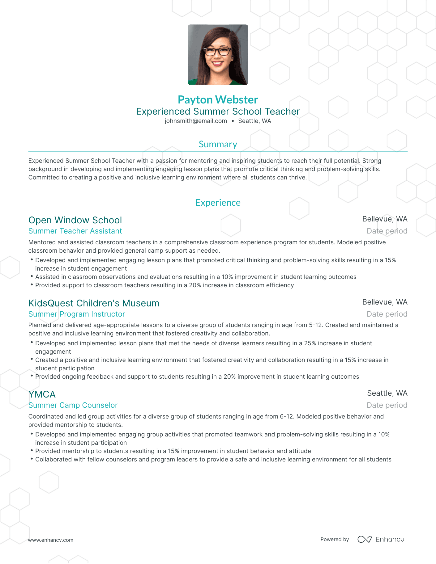 5 Summer School Teacher Resume Examples & Guide for 2024