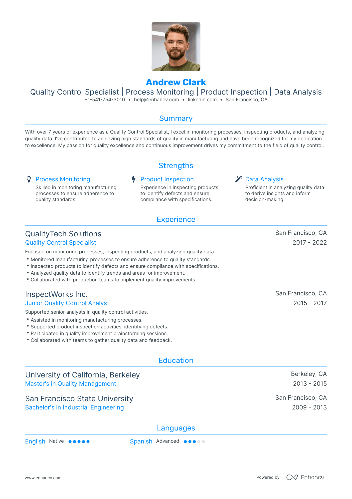 6 Quality Control Resume Examples & Guide for 2023