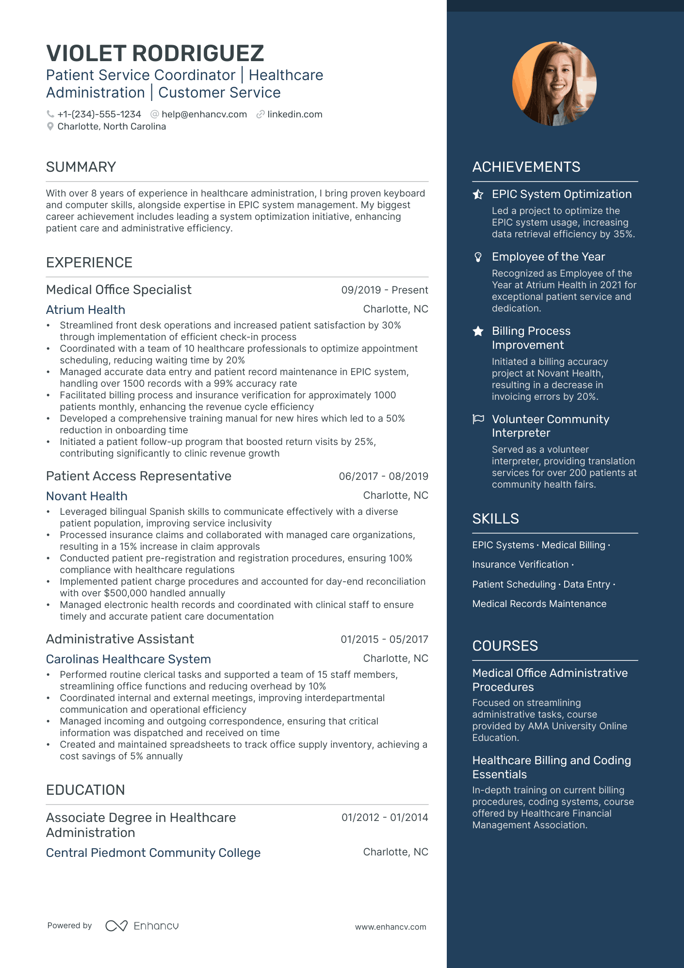 5 Patient Service Representative Resume Examples & Guide for 2024