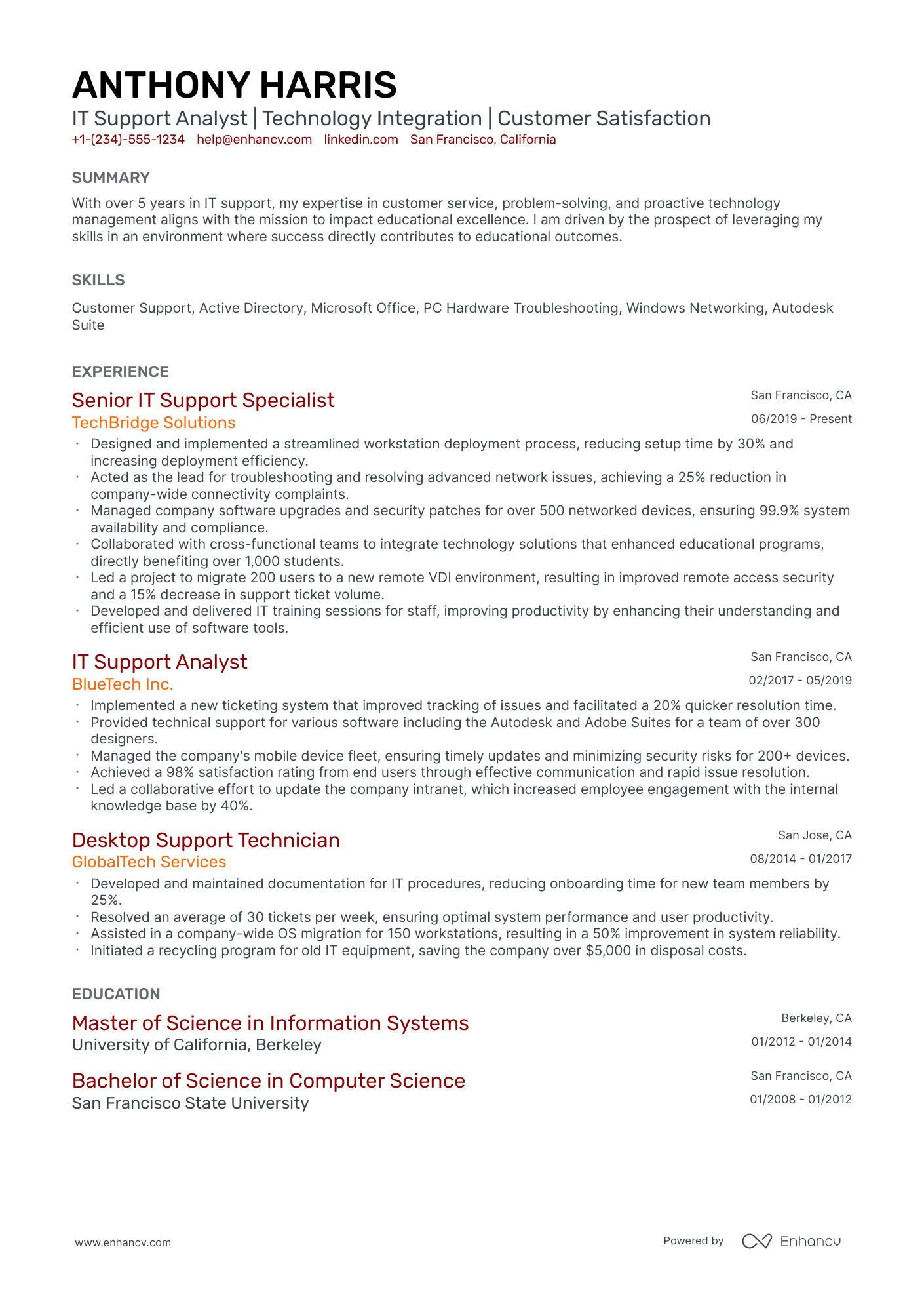 10 IT Support Analyst Resume Examples & Guide for 2026