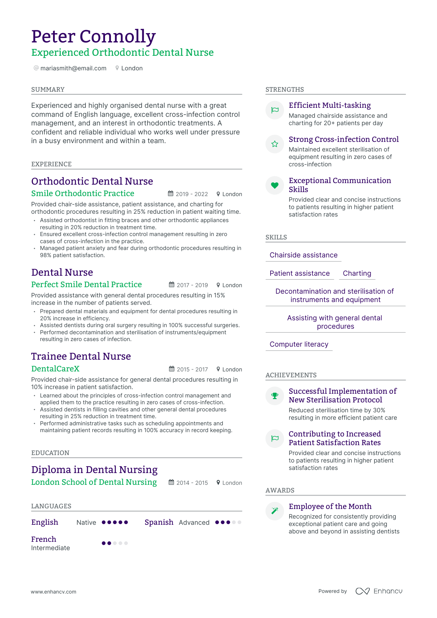 5 Dental Nurse Resume Examples & Guide for 2023