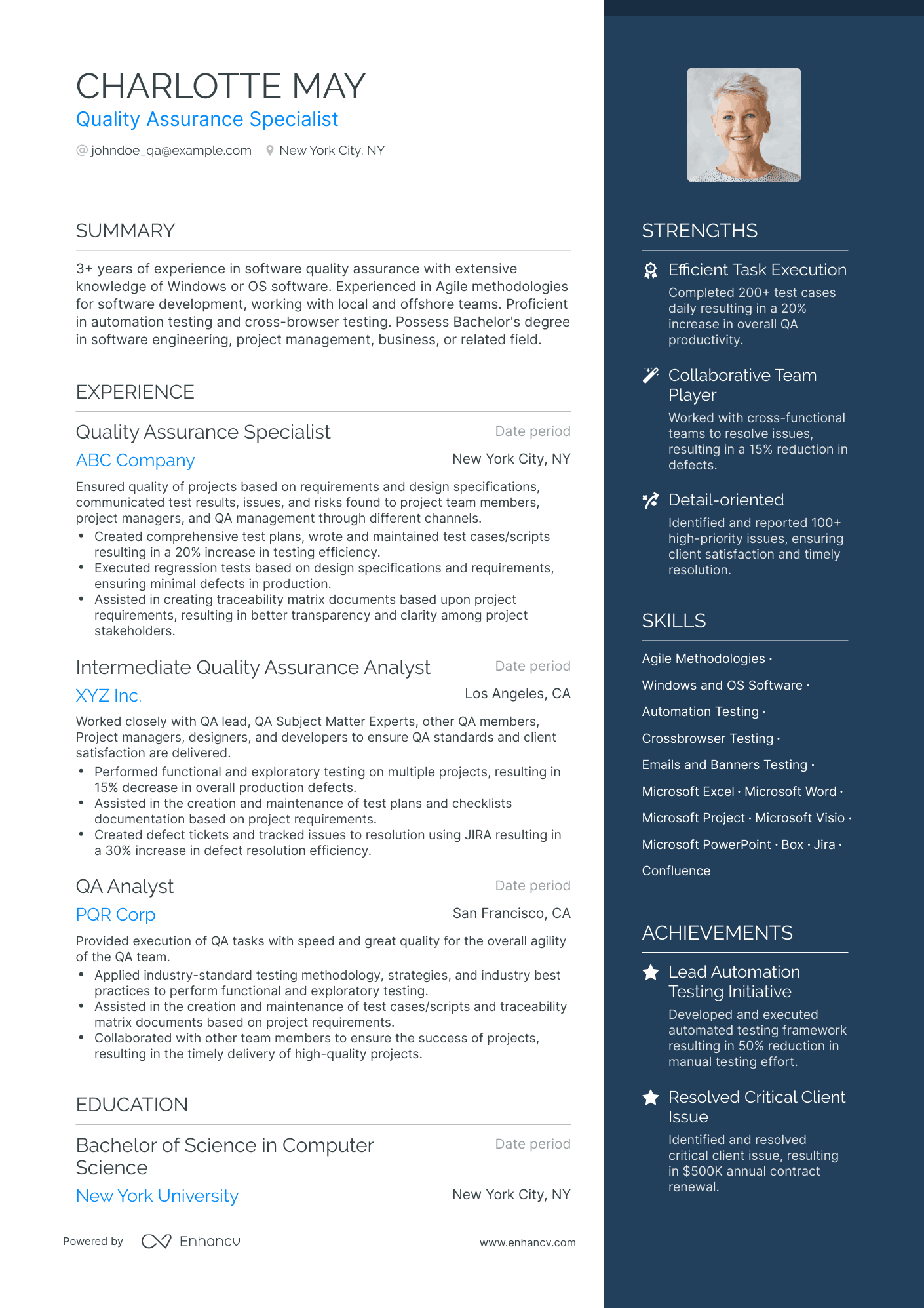 8 Quality Assurance Specialist Resume Examples & Guide for 2023