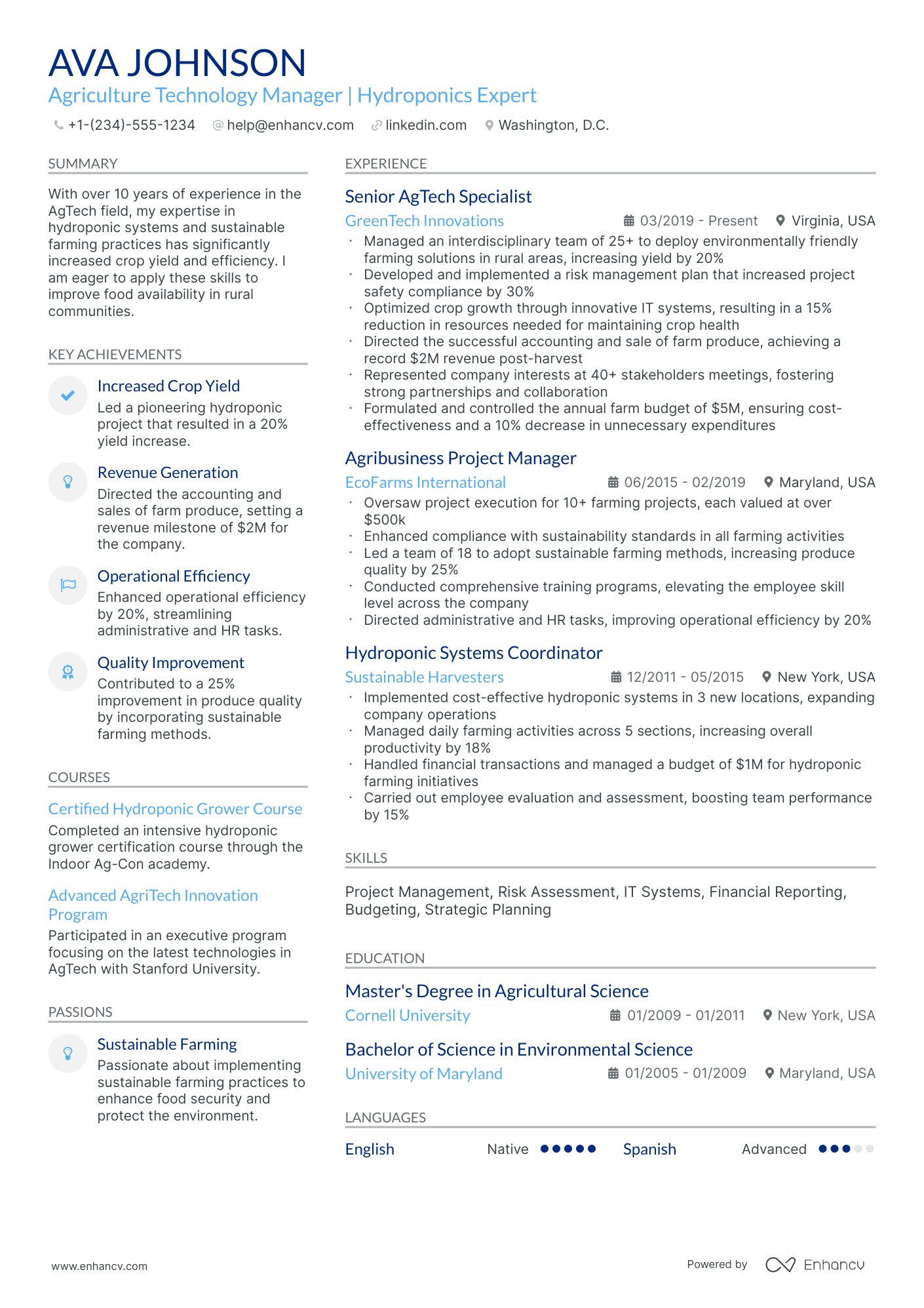 10 Farm Manager Resume Examples & Guide for 2025