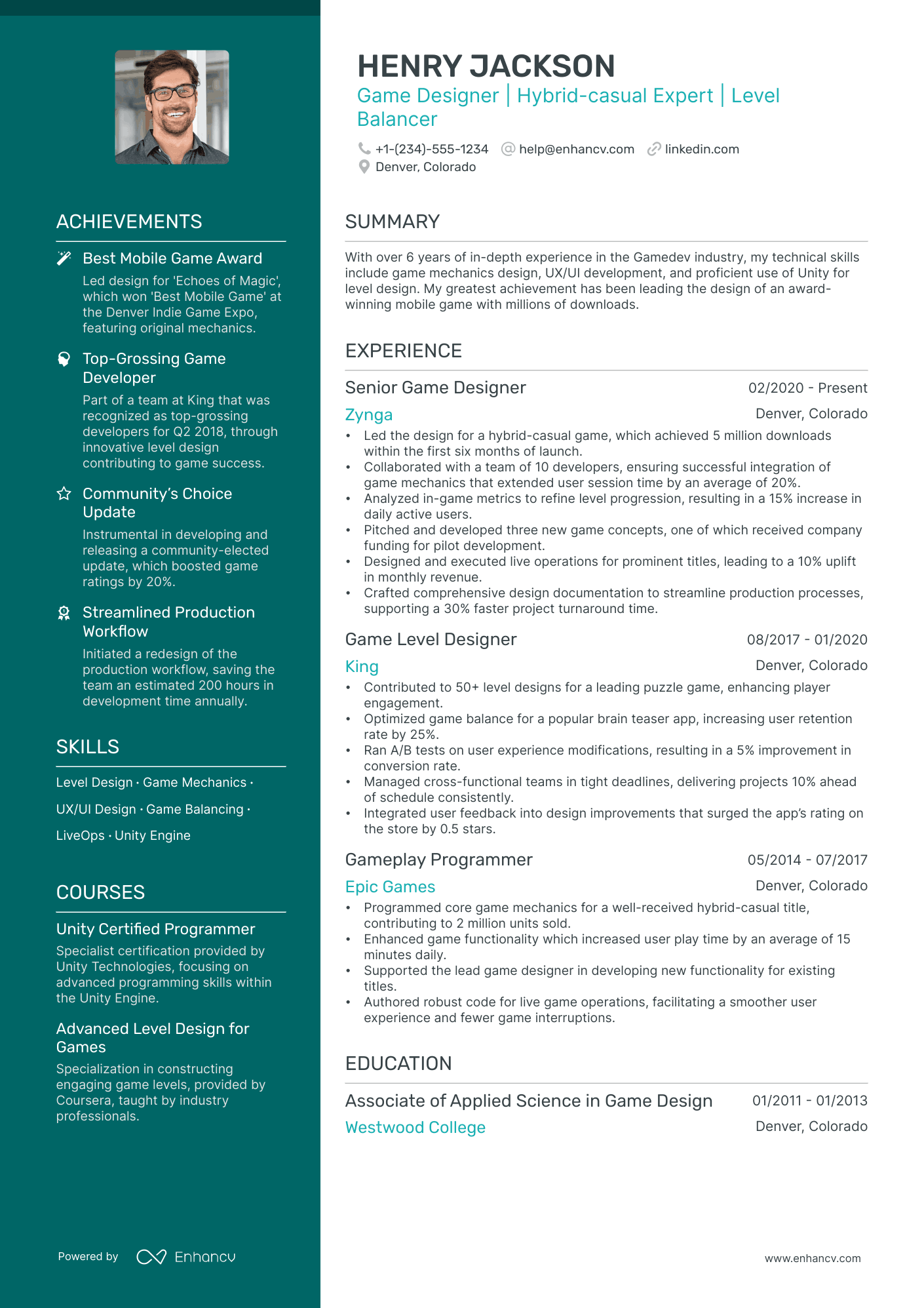5 Game Designer Resume Examples & Guide for 2024