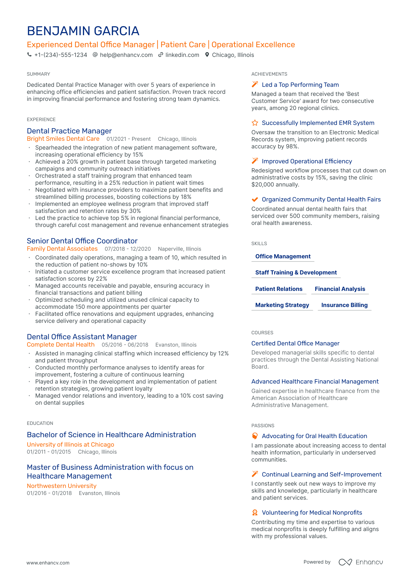 5 Dental Office Manager Resume Examples & Guide for 2024