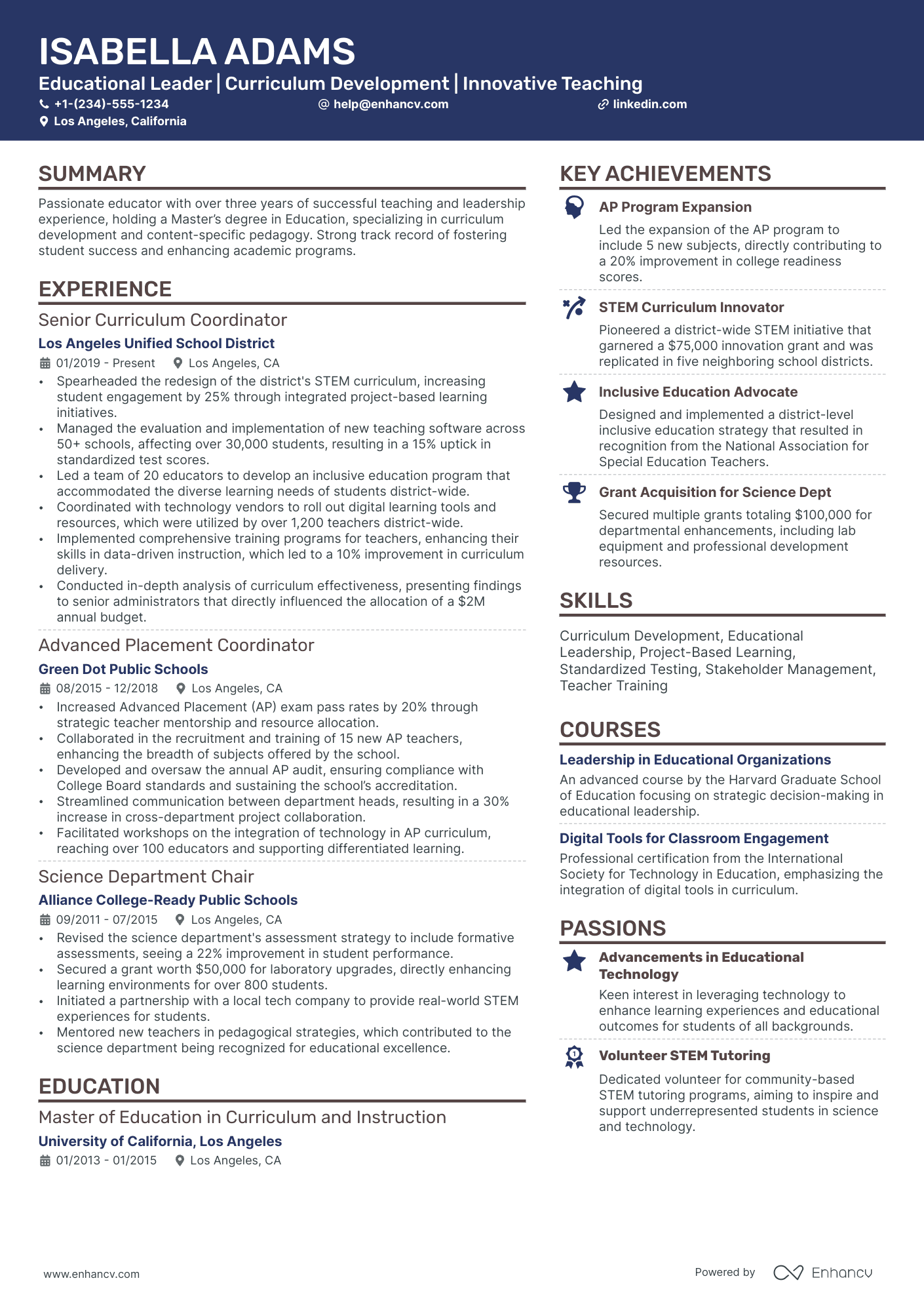 10 Department Head Resume Examples, Templates & Guide for 2025