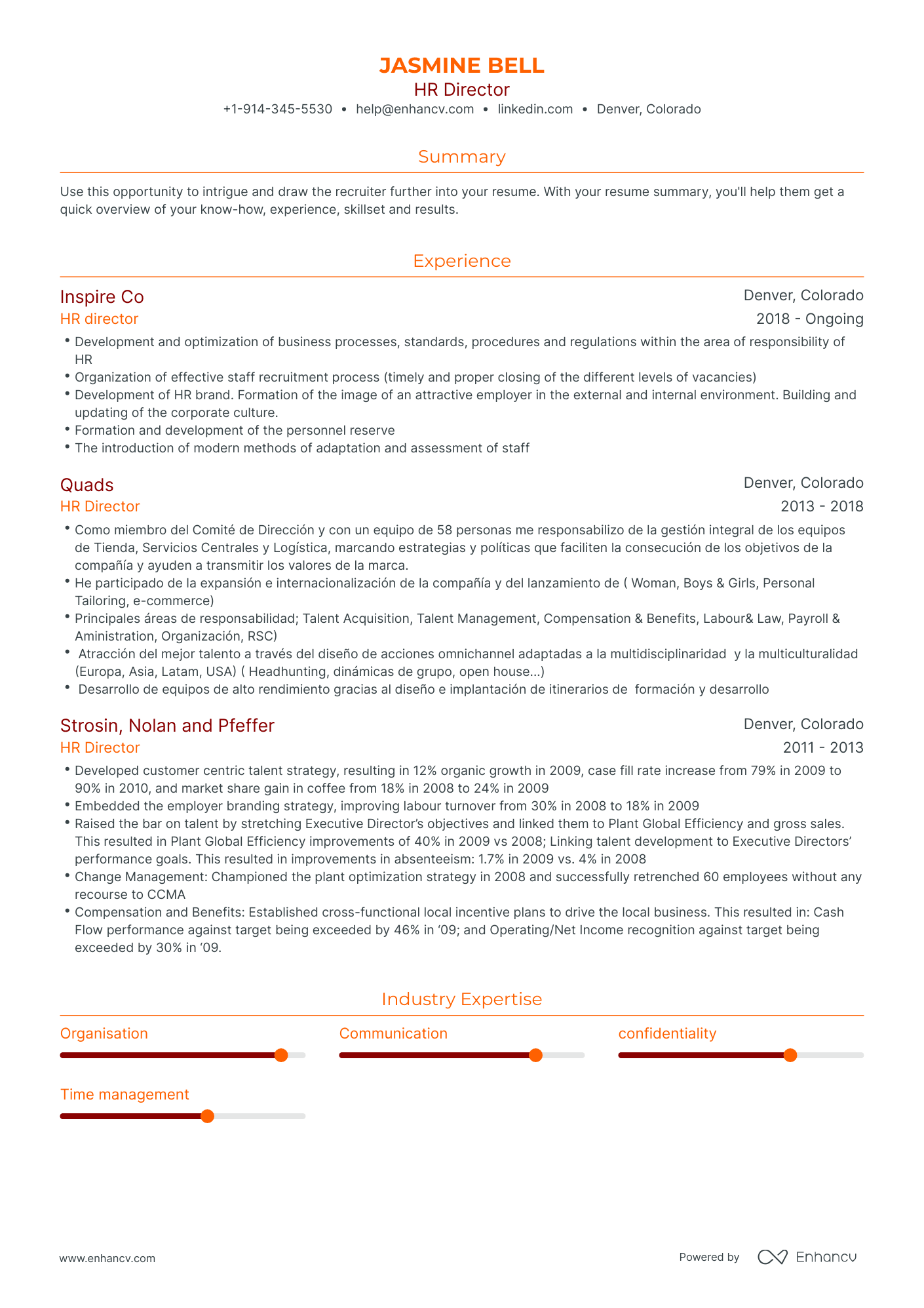HR Director Resume Examples & Guide for 2023 (Layout, Skills, Keywords ...