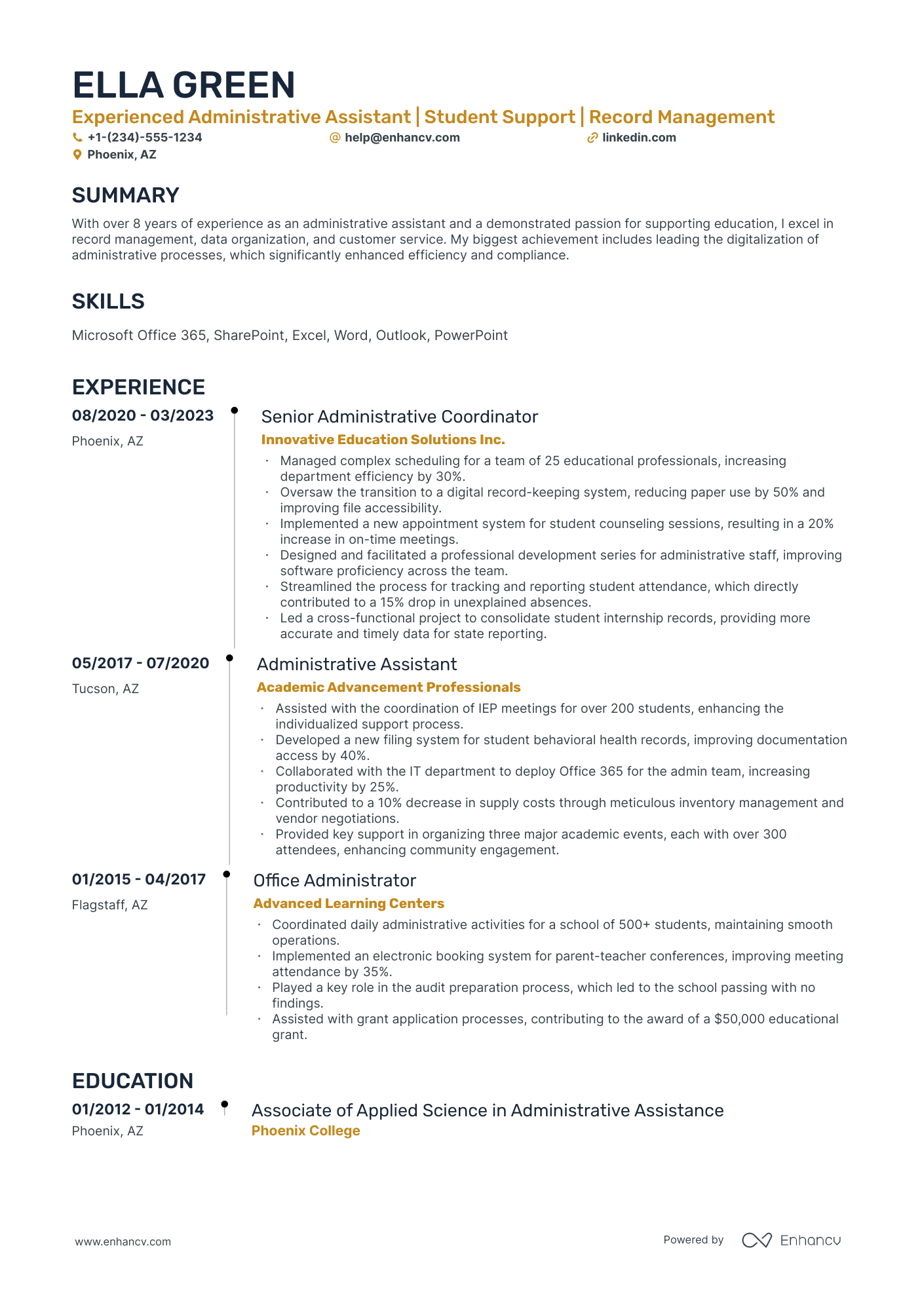 10 School Administrative Assistant Resume Examples & Guide for 2026