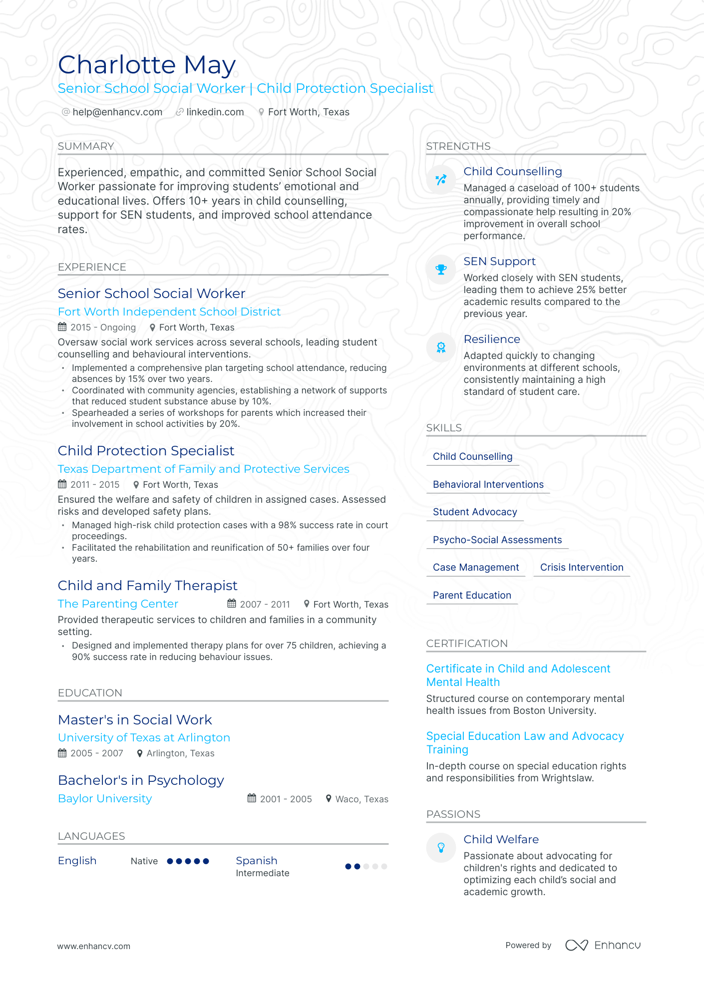 5 School Social Worker Resume Examples & Guide for 2024