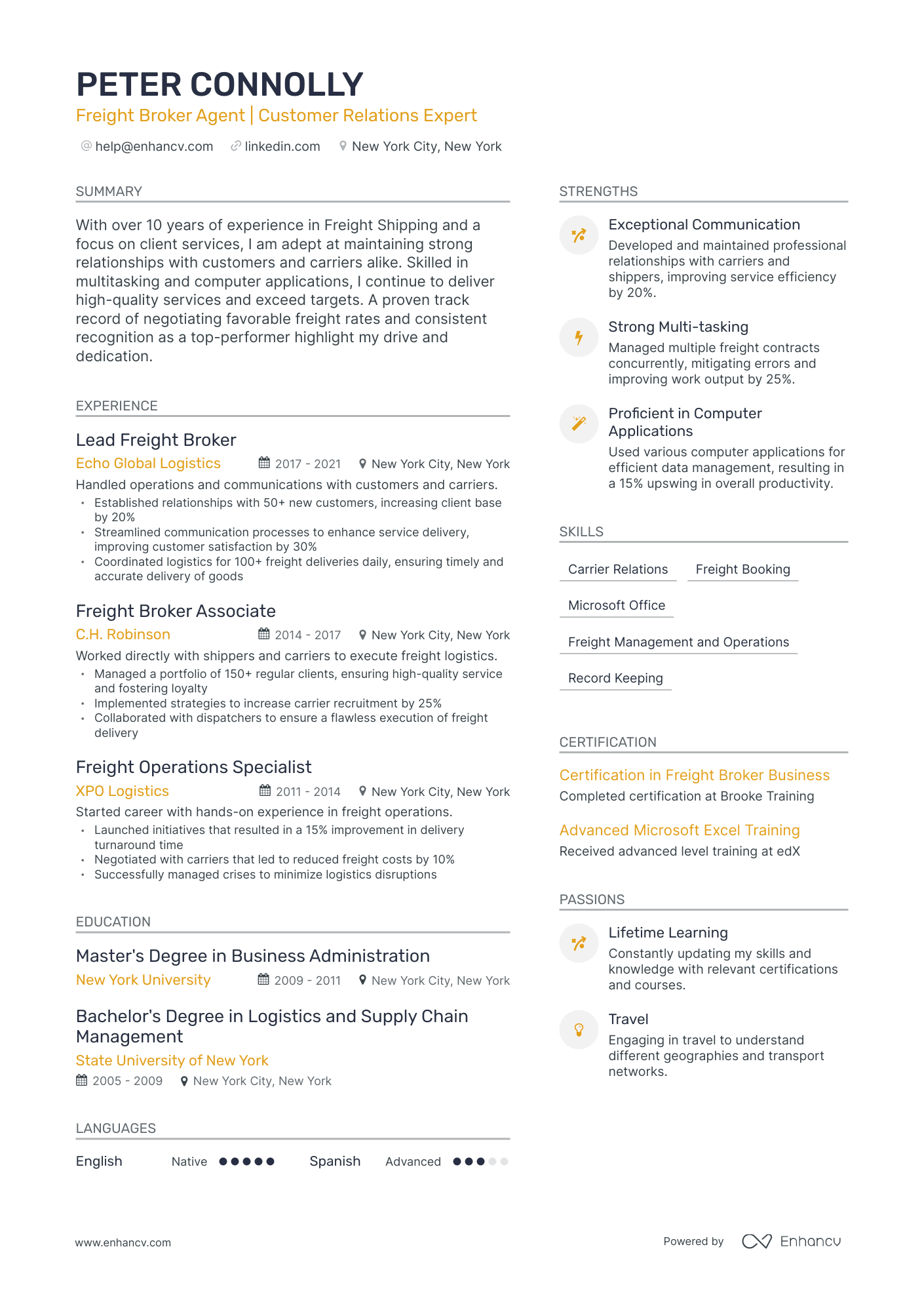 5 Freight Broker Resume Examples & Guide for 2023