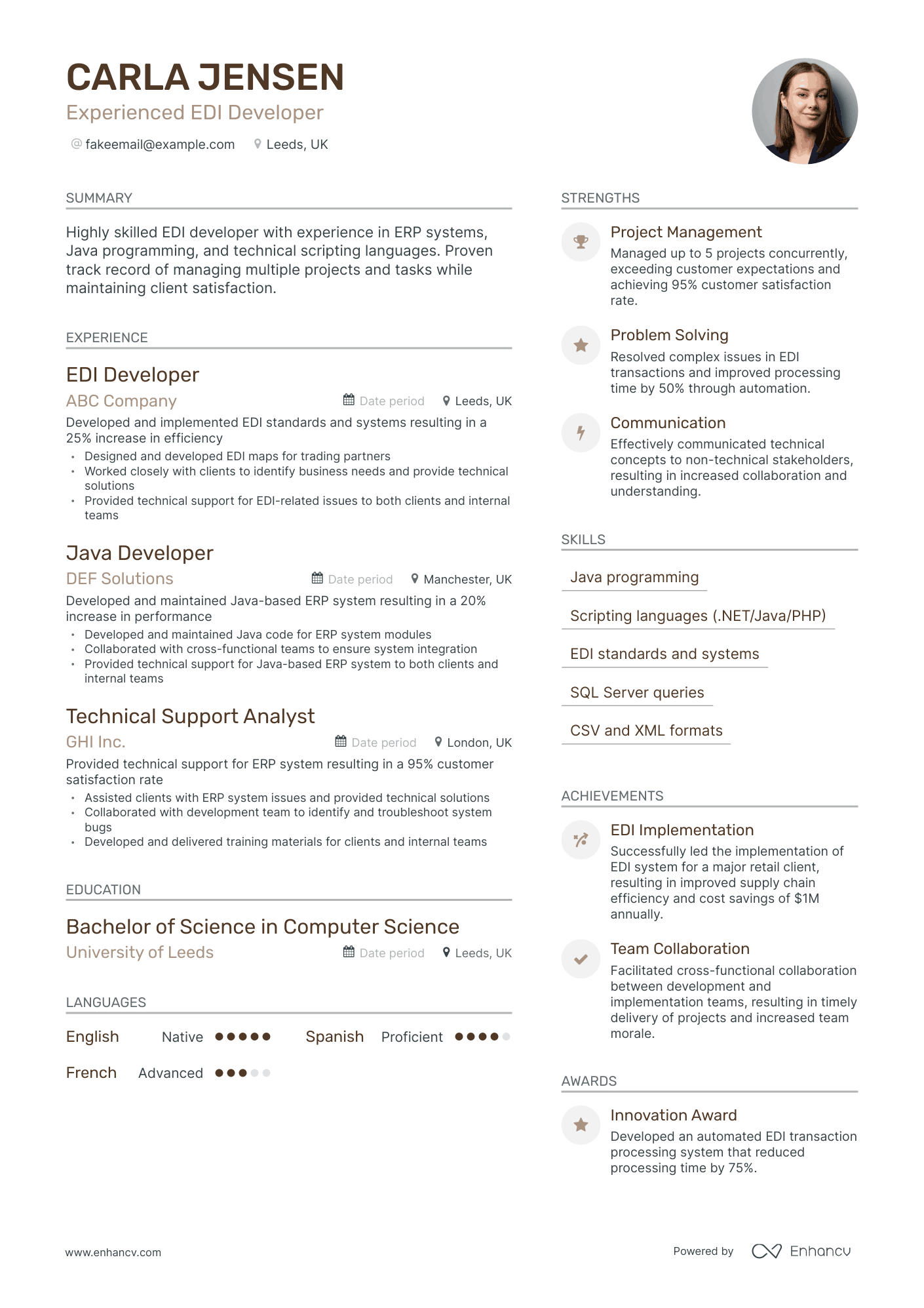 5 EDI Developer Resume Examples & Guide for 2024