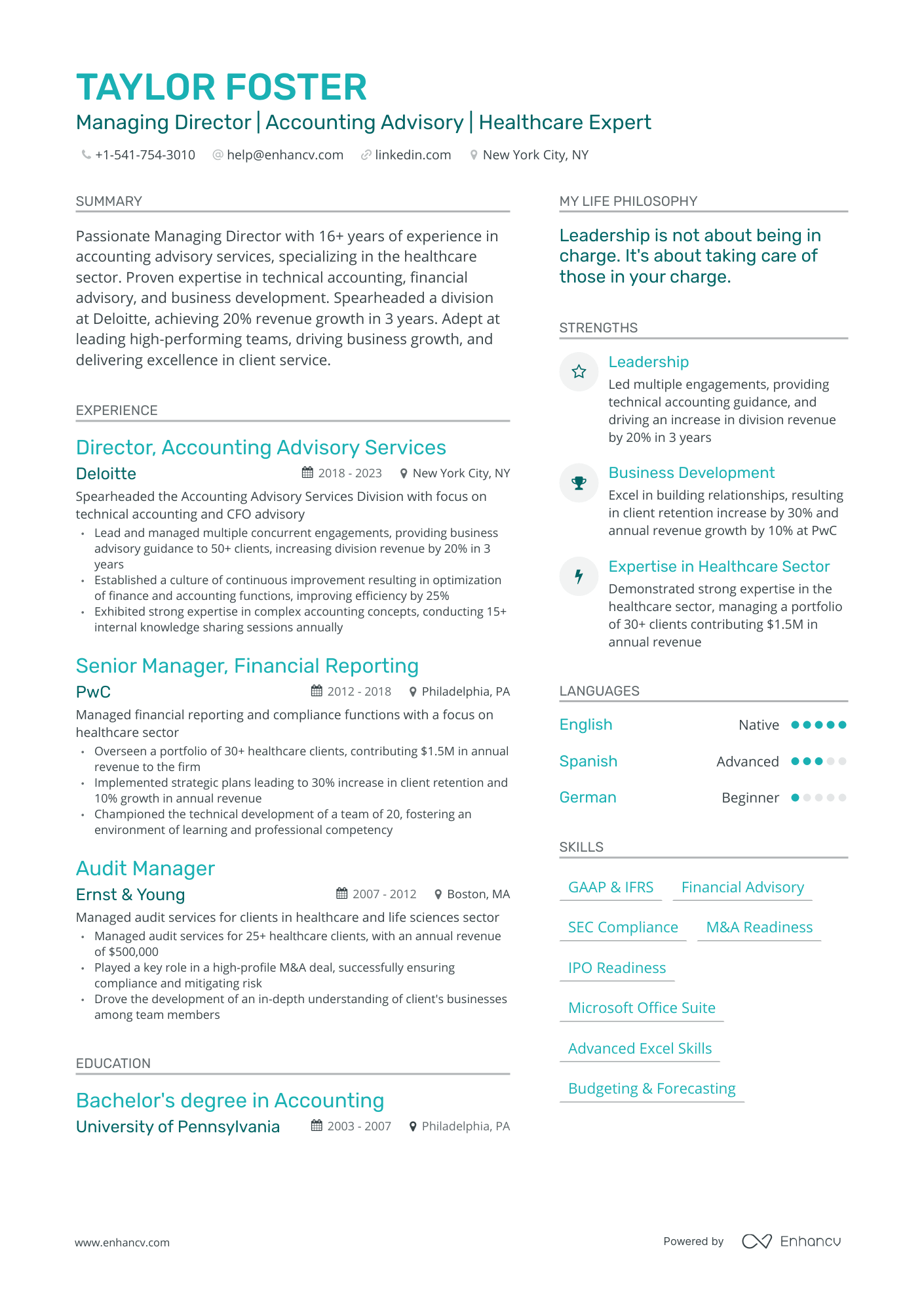 5 Managing Director Resume Examples & Guide for 2024