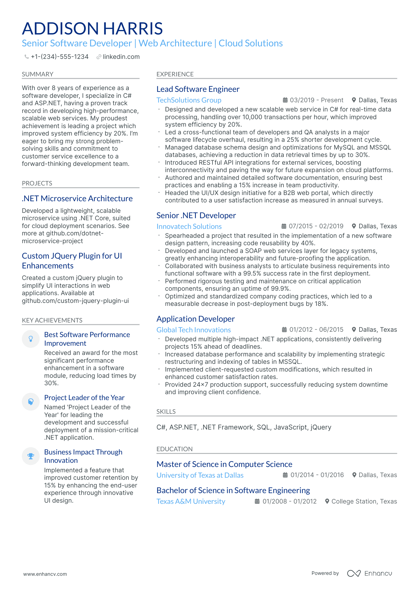 10 Junior Web Developer Resume Examples & Guide for 2025