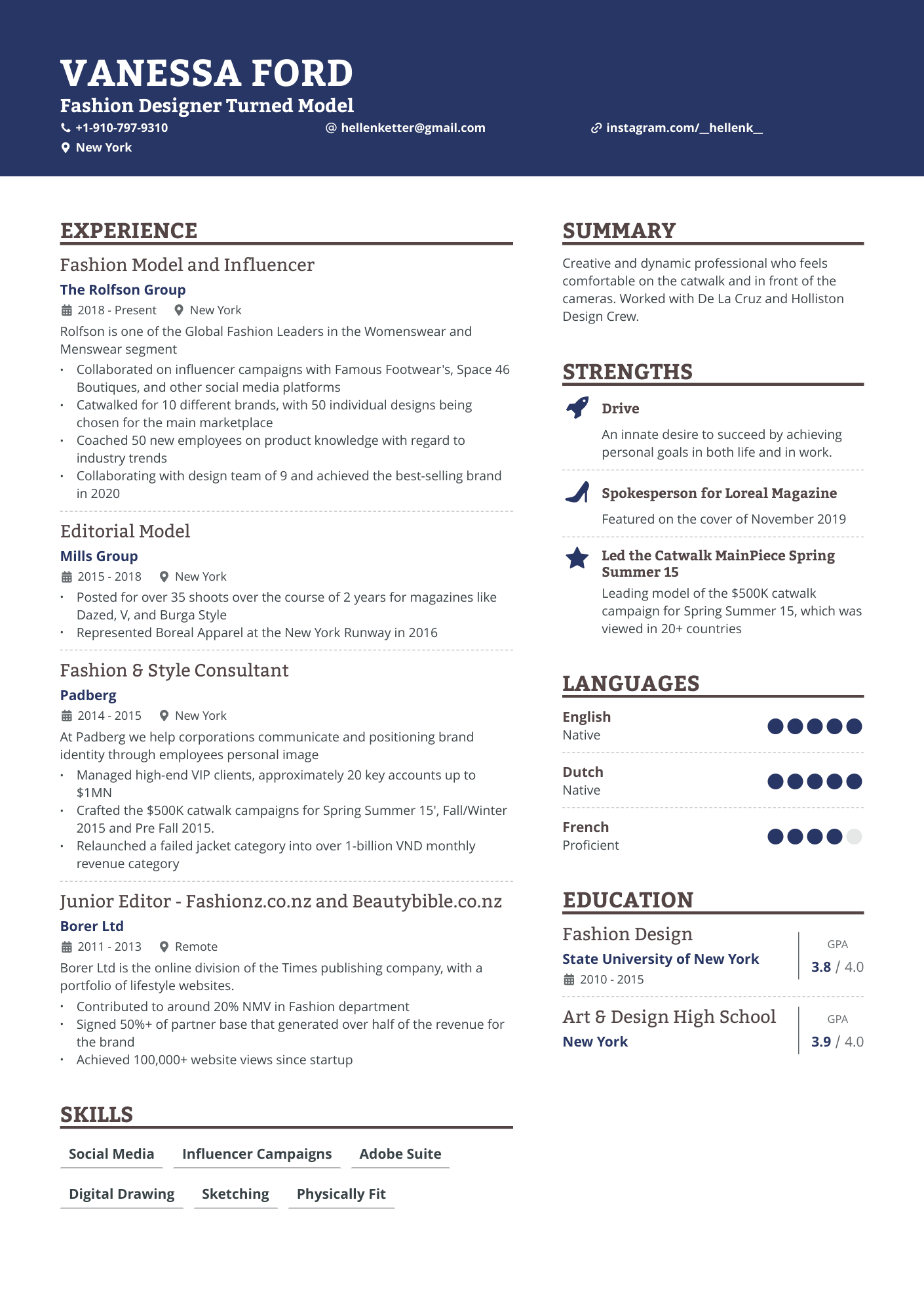 5 Model Resume Examples & Guide for 2025