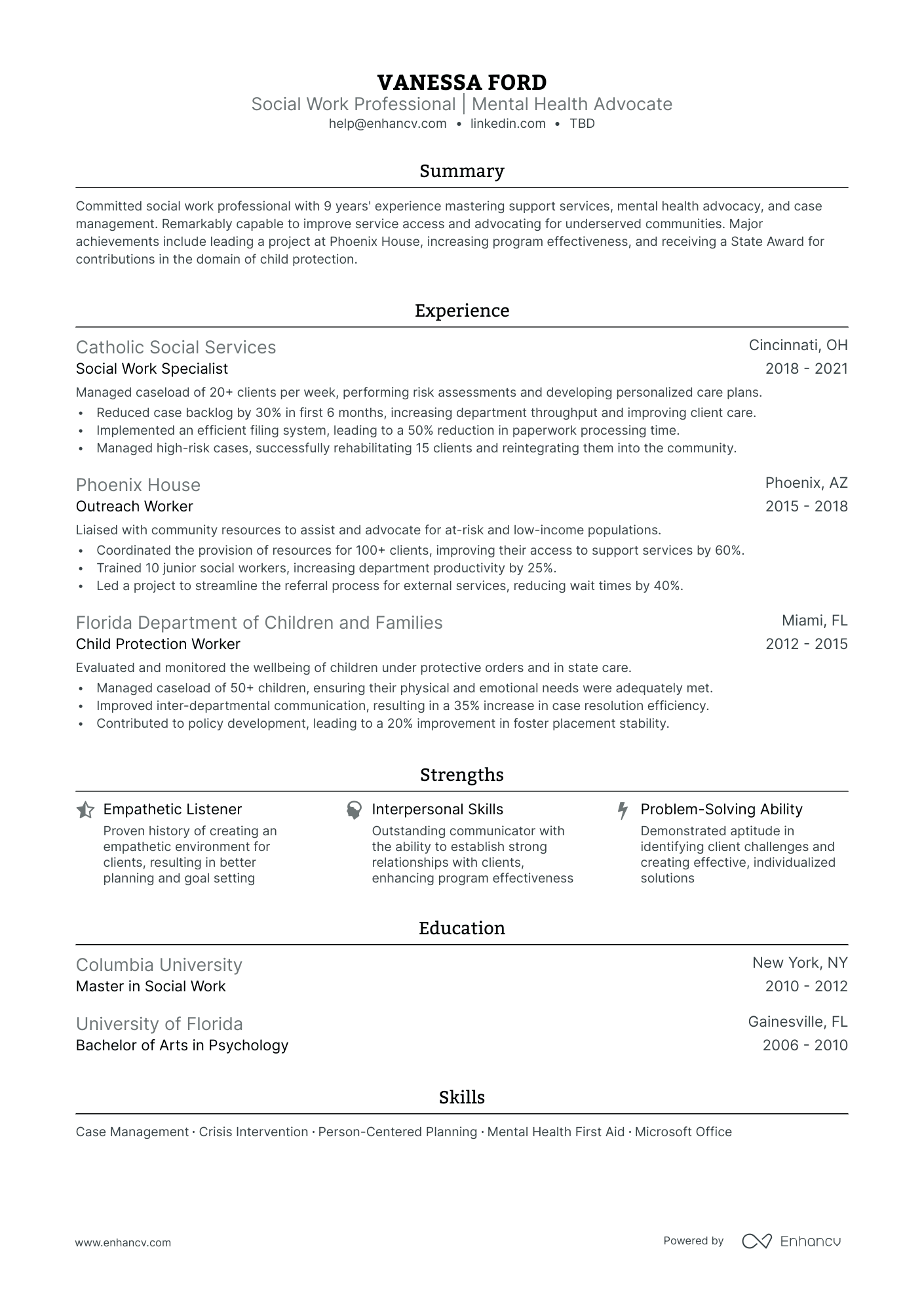 5 Social Work Intern Resume Examples & Guide for 2024