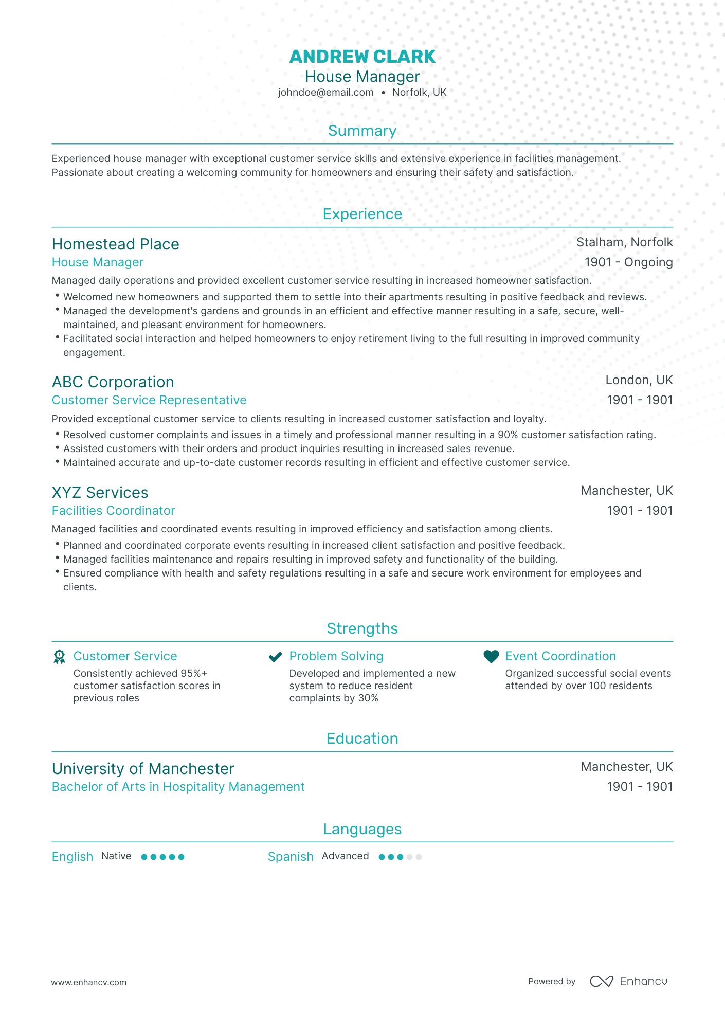 House Manager Resume Examples & Guide for 2023