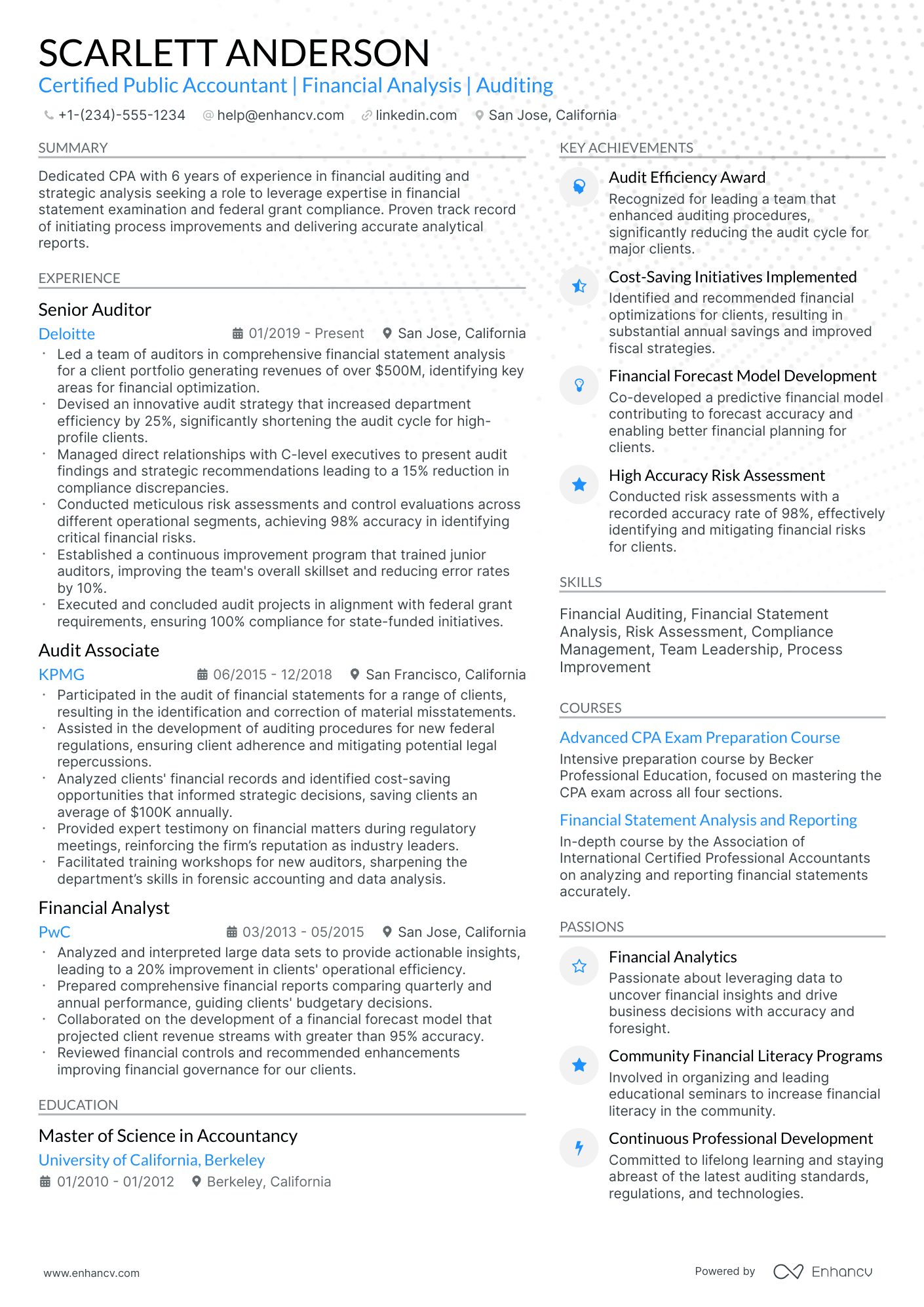 10 Financial Auditor Resume Examples & Guide for 2026