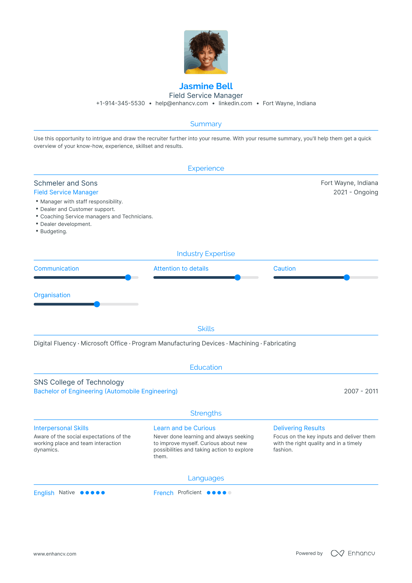 Field Service Manager Resume Examples & Guide for 2023 (Layout, Skills ...
