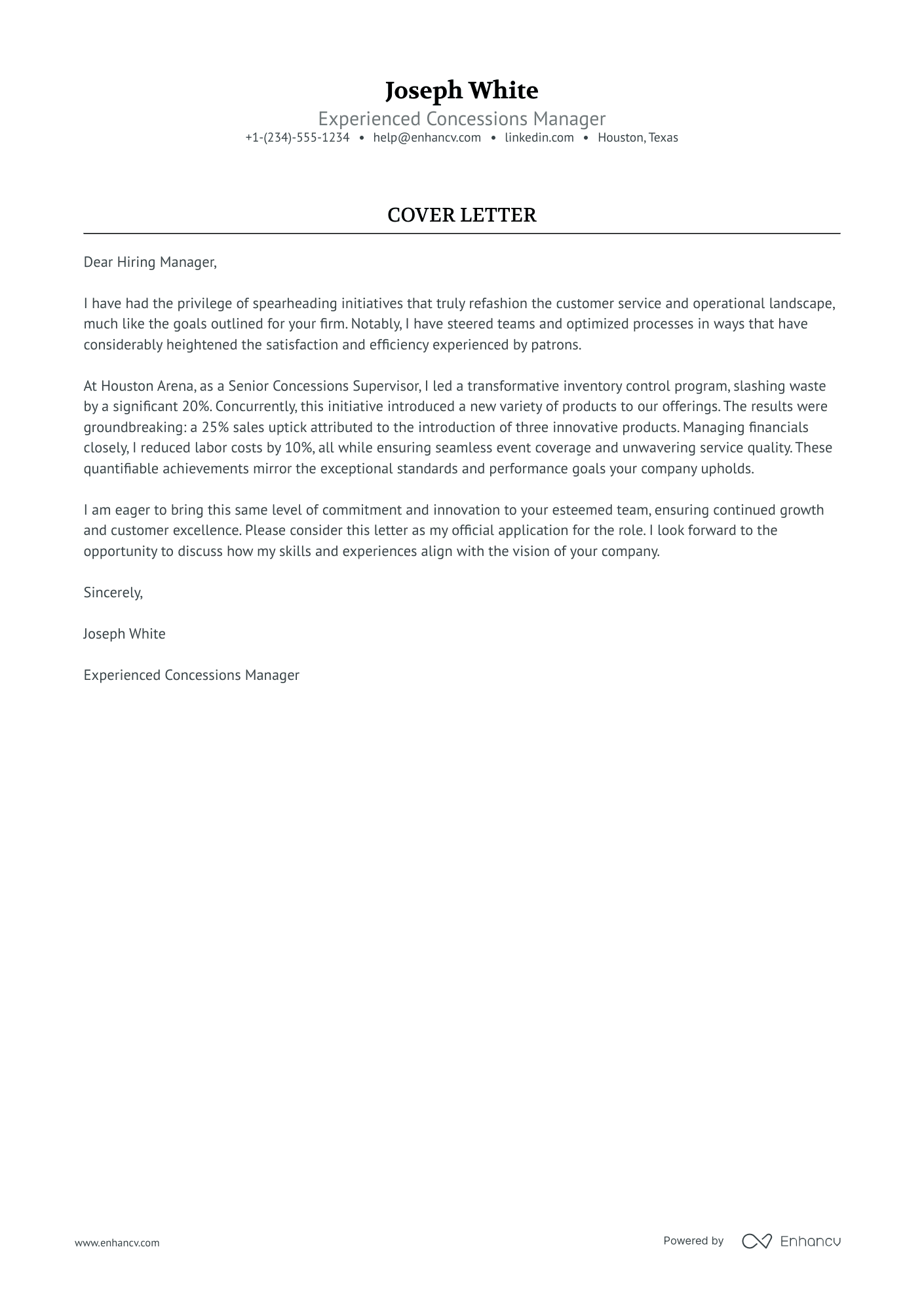 6 Professional Event Planner Cover Letter Examples and Template for ...