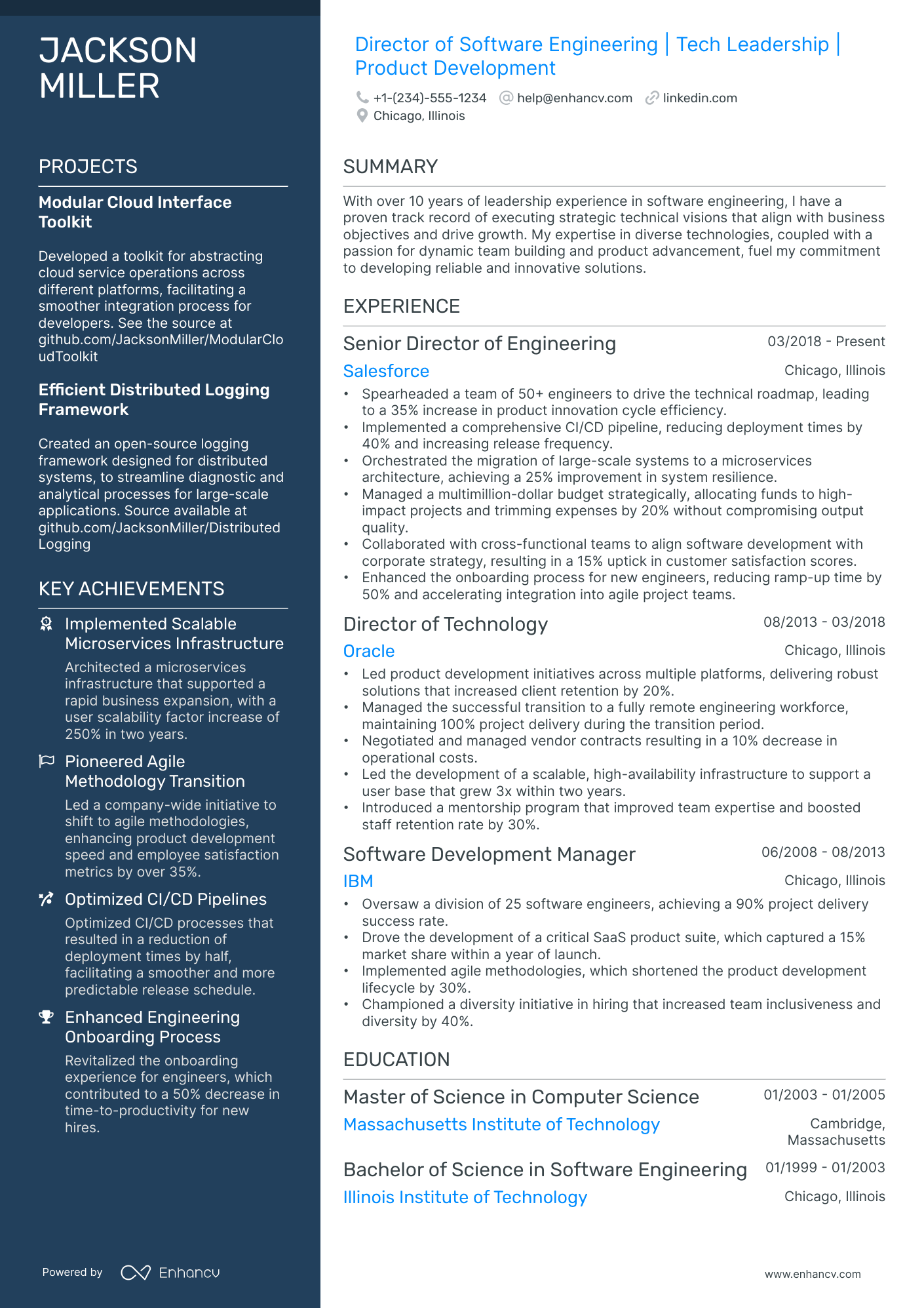 10 Director of Software Engineering Resume Examples & Guide for 2026
