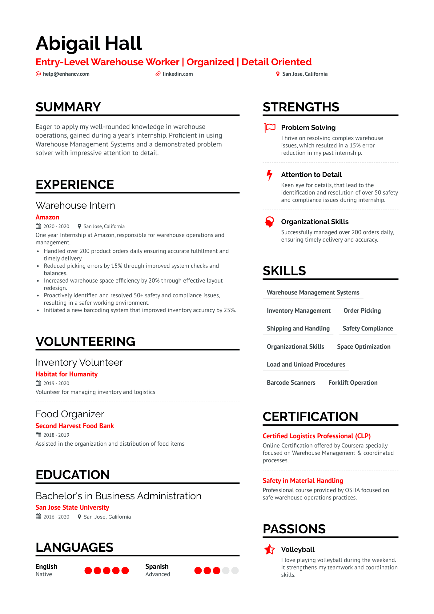 10 Warehouse Worker Resume Examples & Guide for 2024