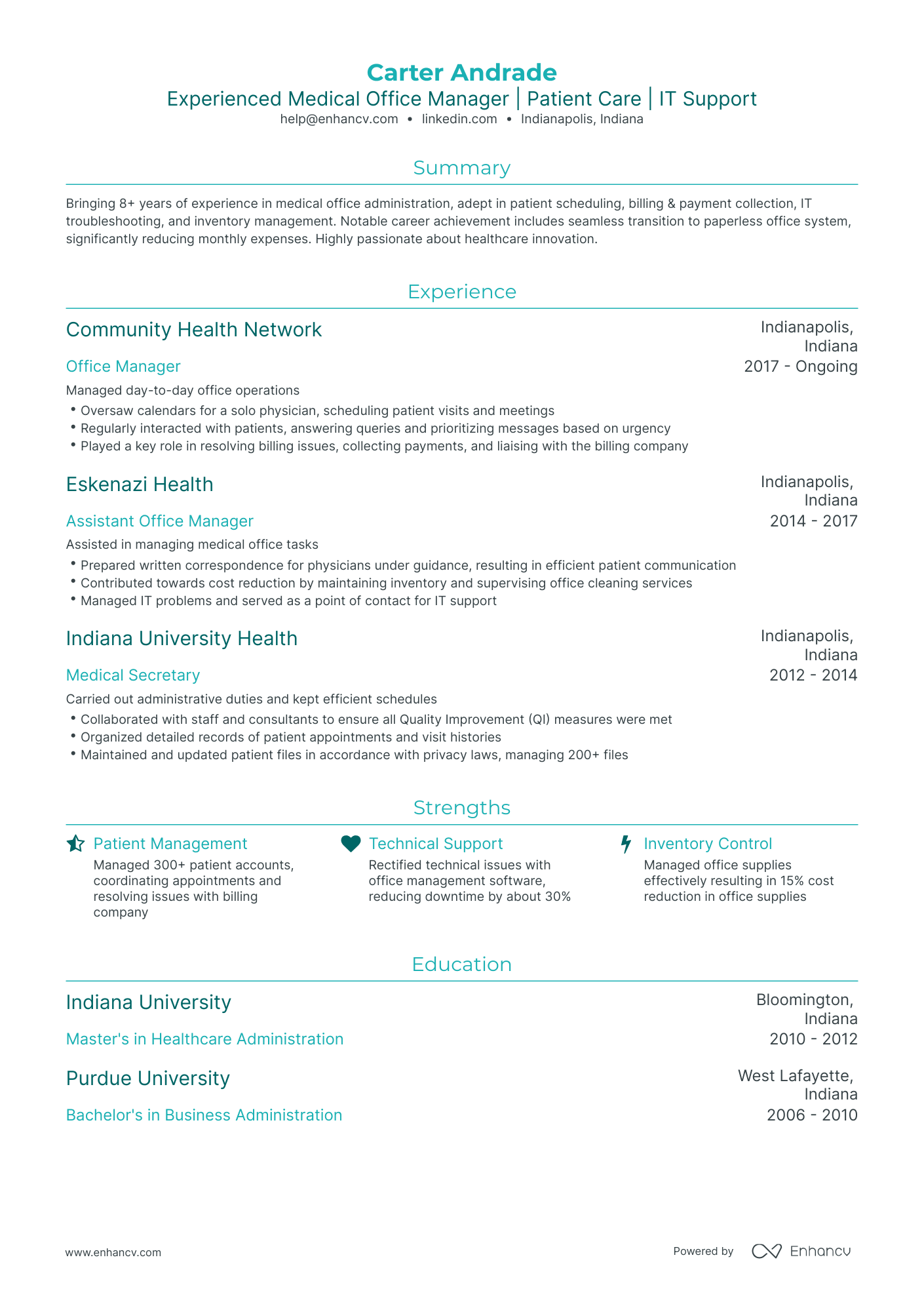 5 Medical Office Manager Resume Examples & Guide for 2024