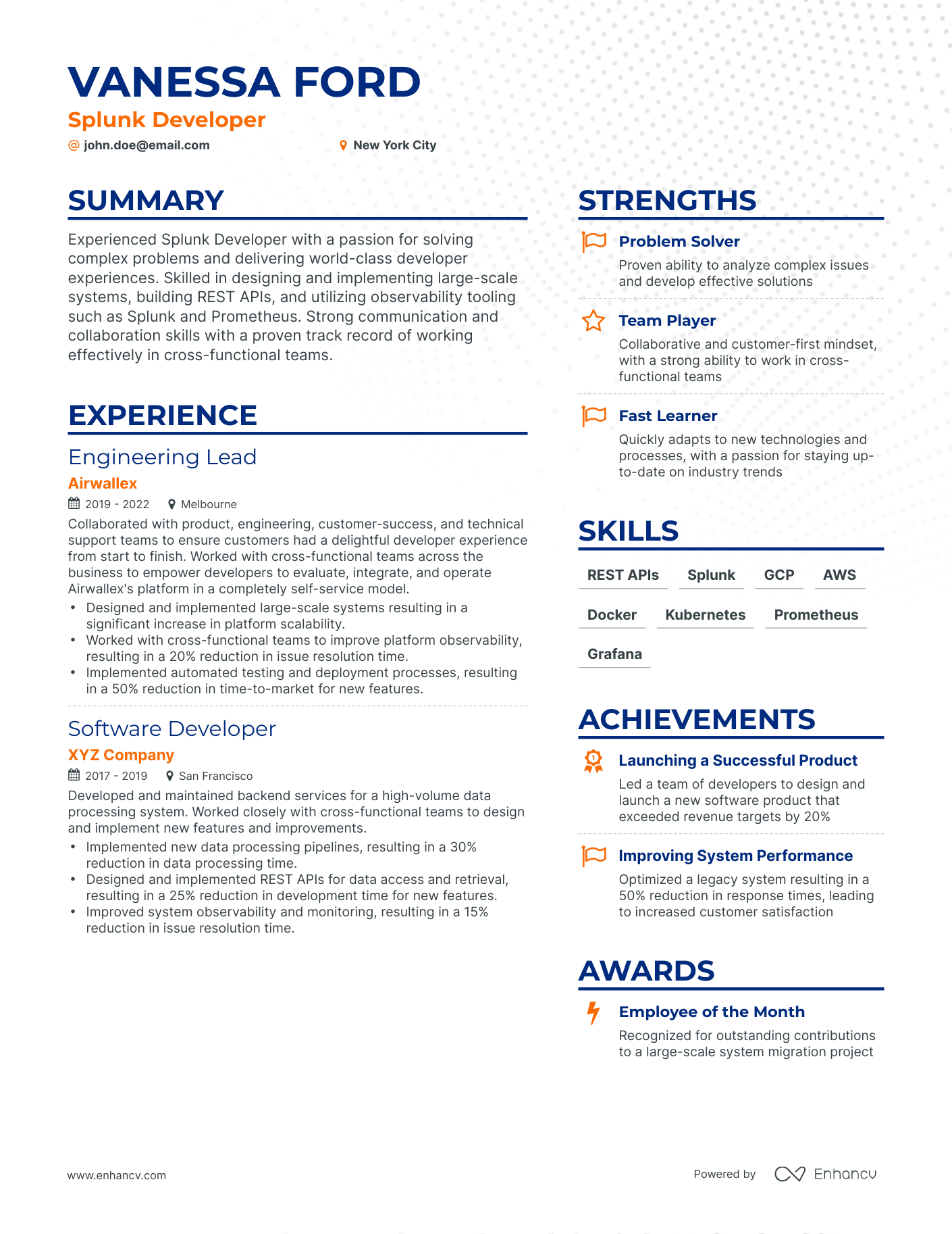 5 Splunk Developer Resume Examples & Guide for 2024