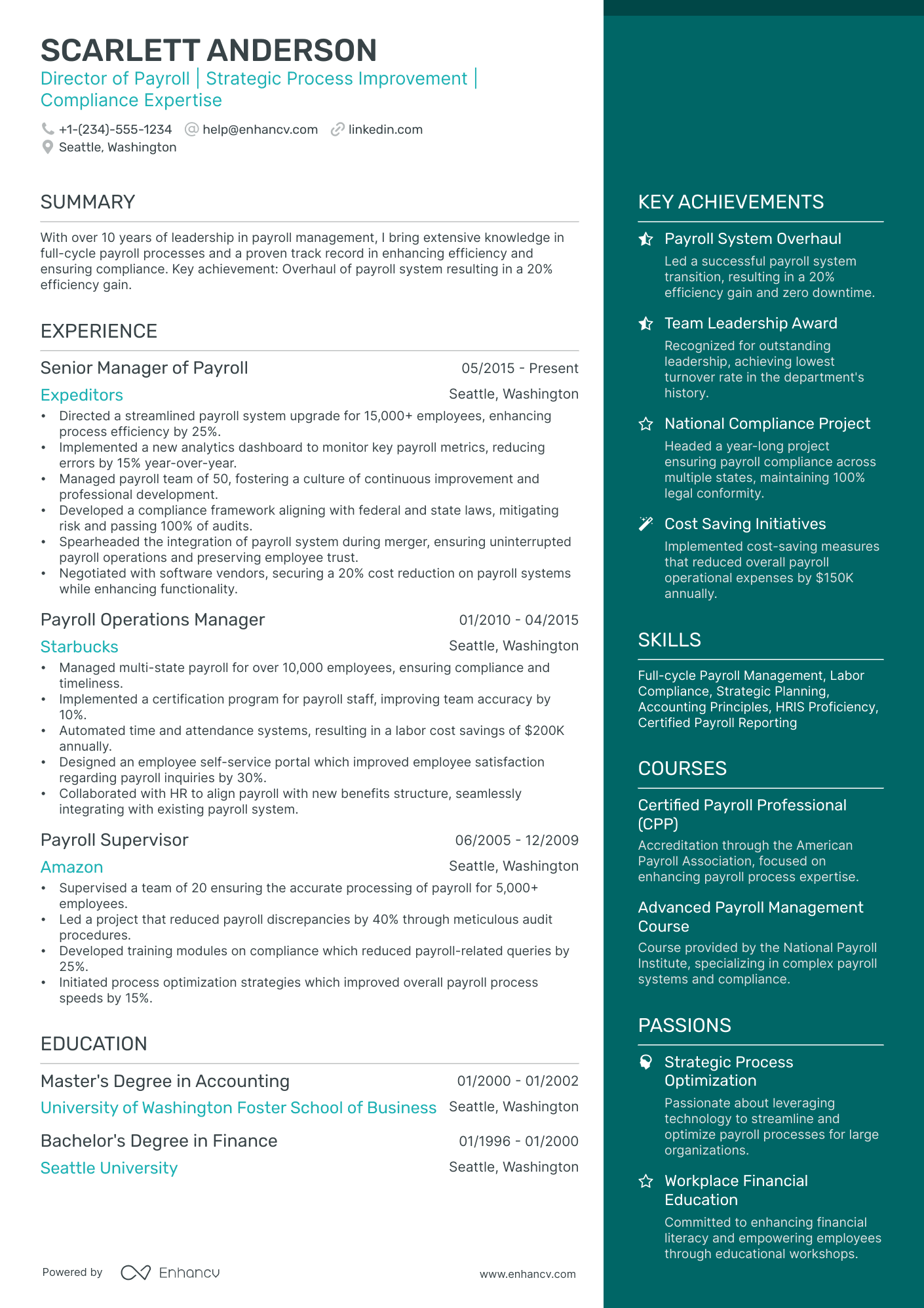 10 Payroll Director Resume Examples & Guide for 2026