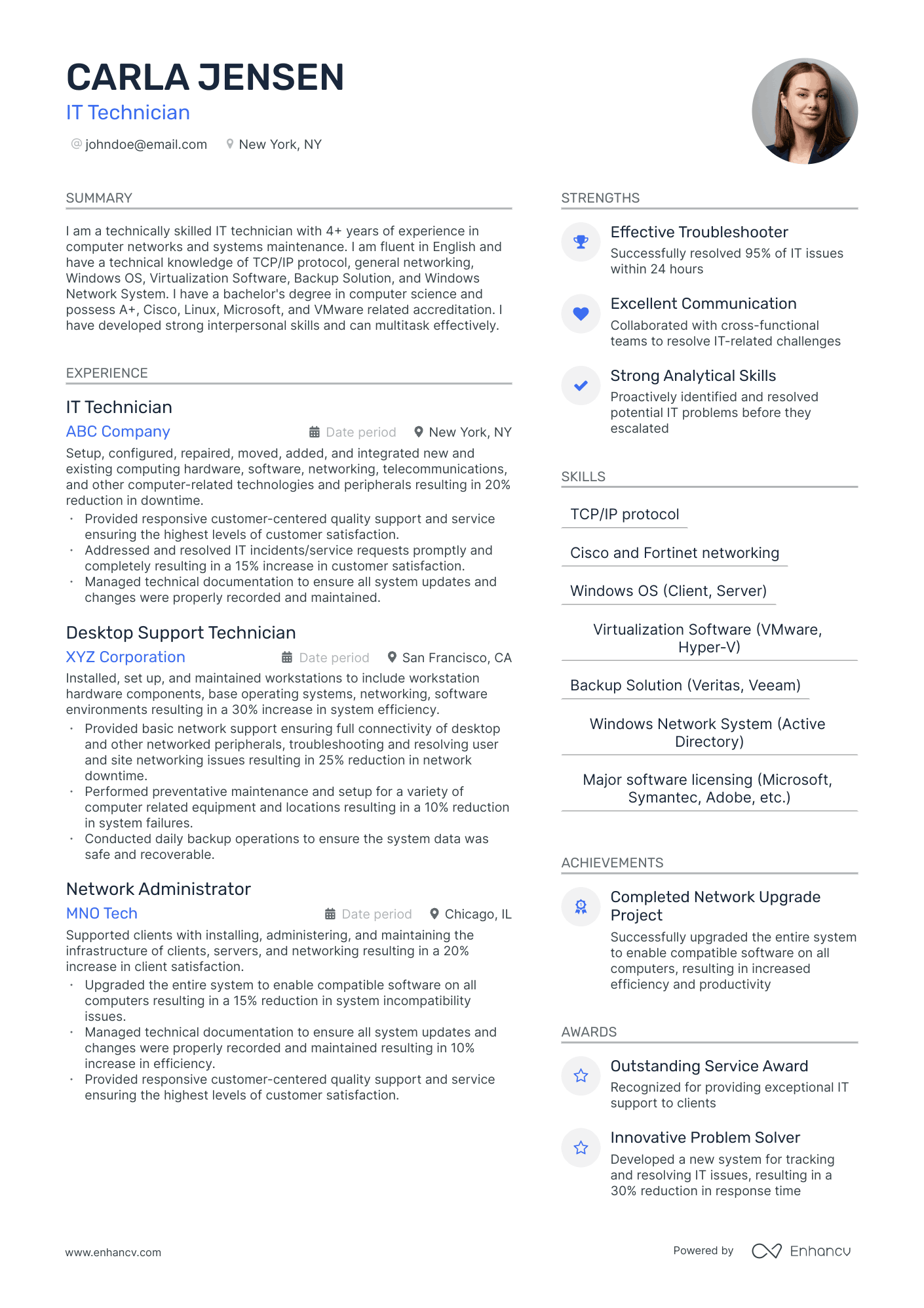 7 IT Support Resume Examples & Guide for 2024