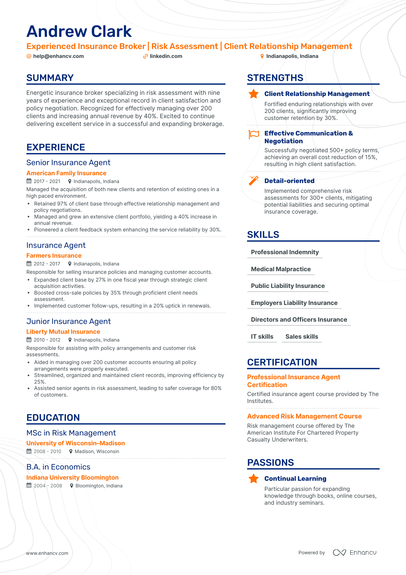 5 Insurance Broker Resume Examples & Guide for 2024