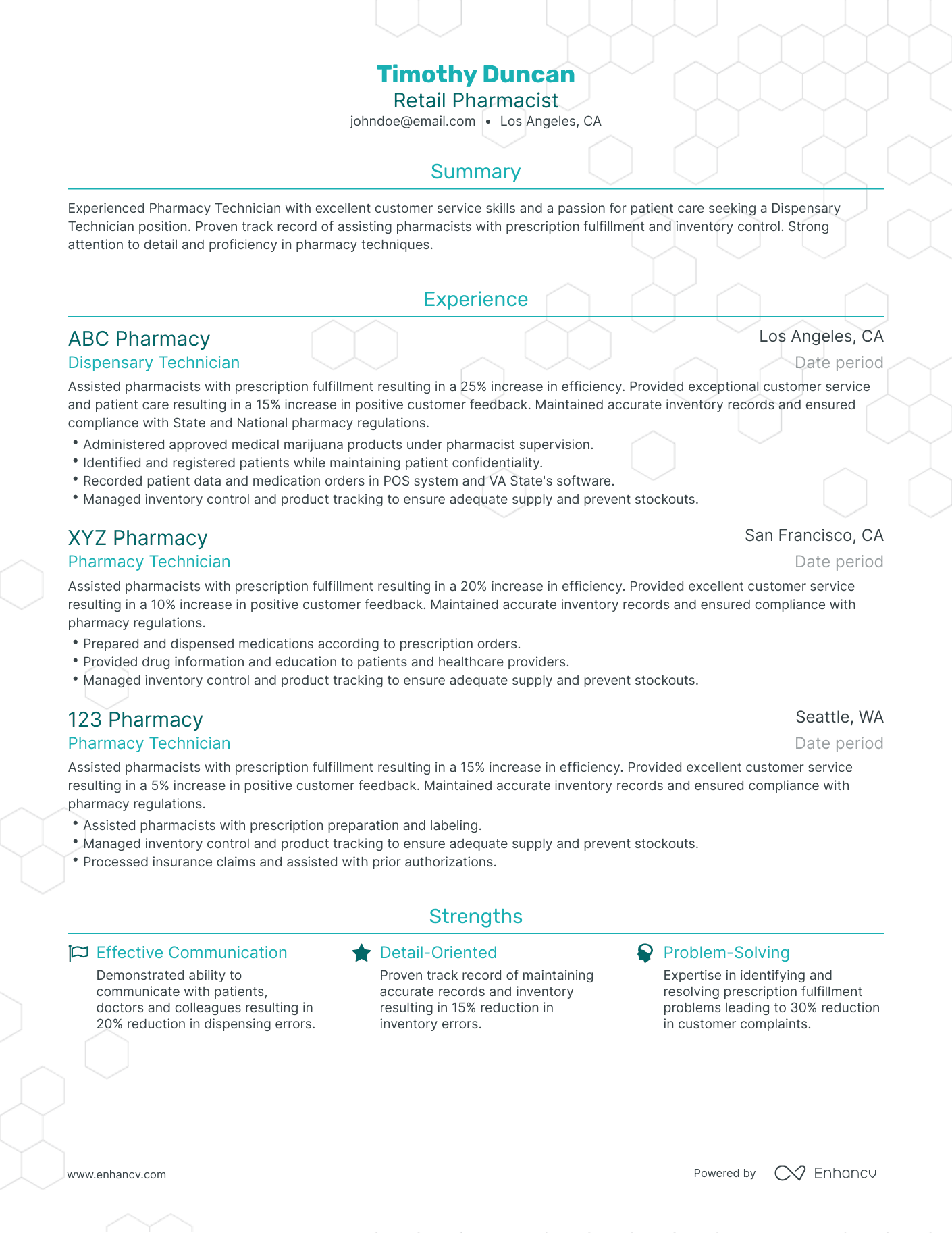5 Retail Pharmacist Resume Examples & Guide for 2024